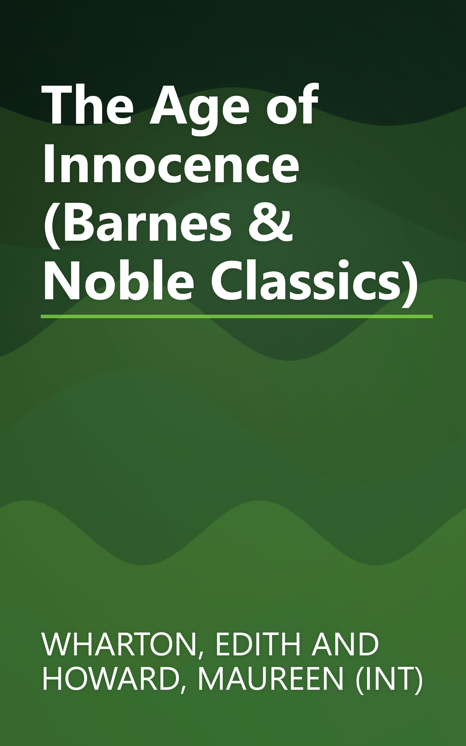 The Age of Innocence (Barnes & Noble Classics) book cover