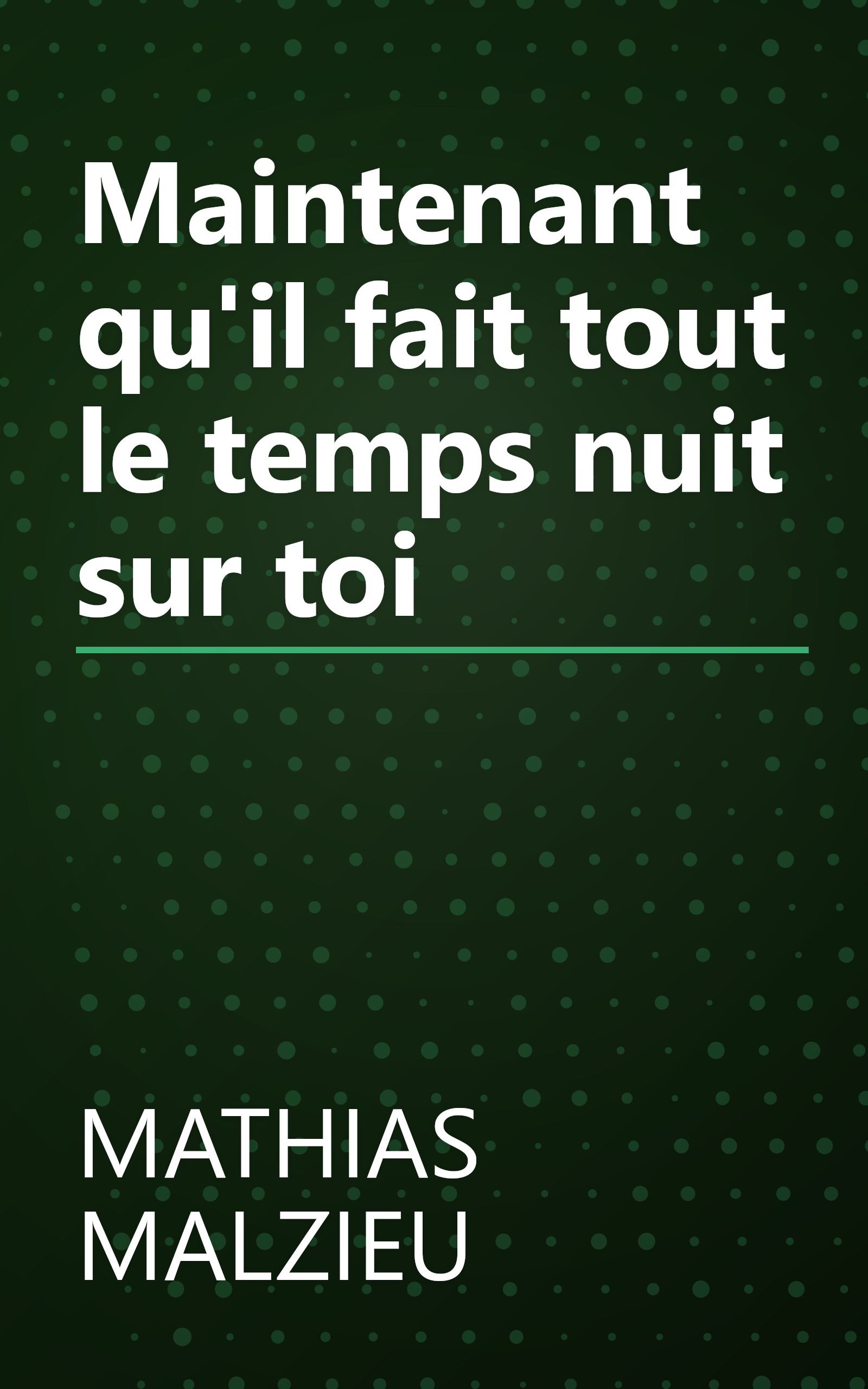 Maintenant qu'il fait tout le temps nuit sur toi book cover