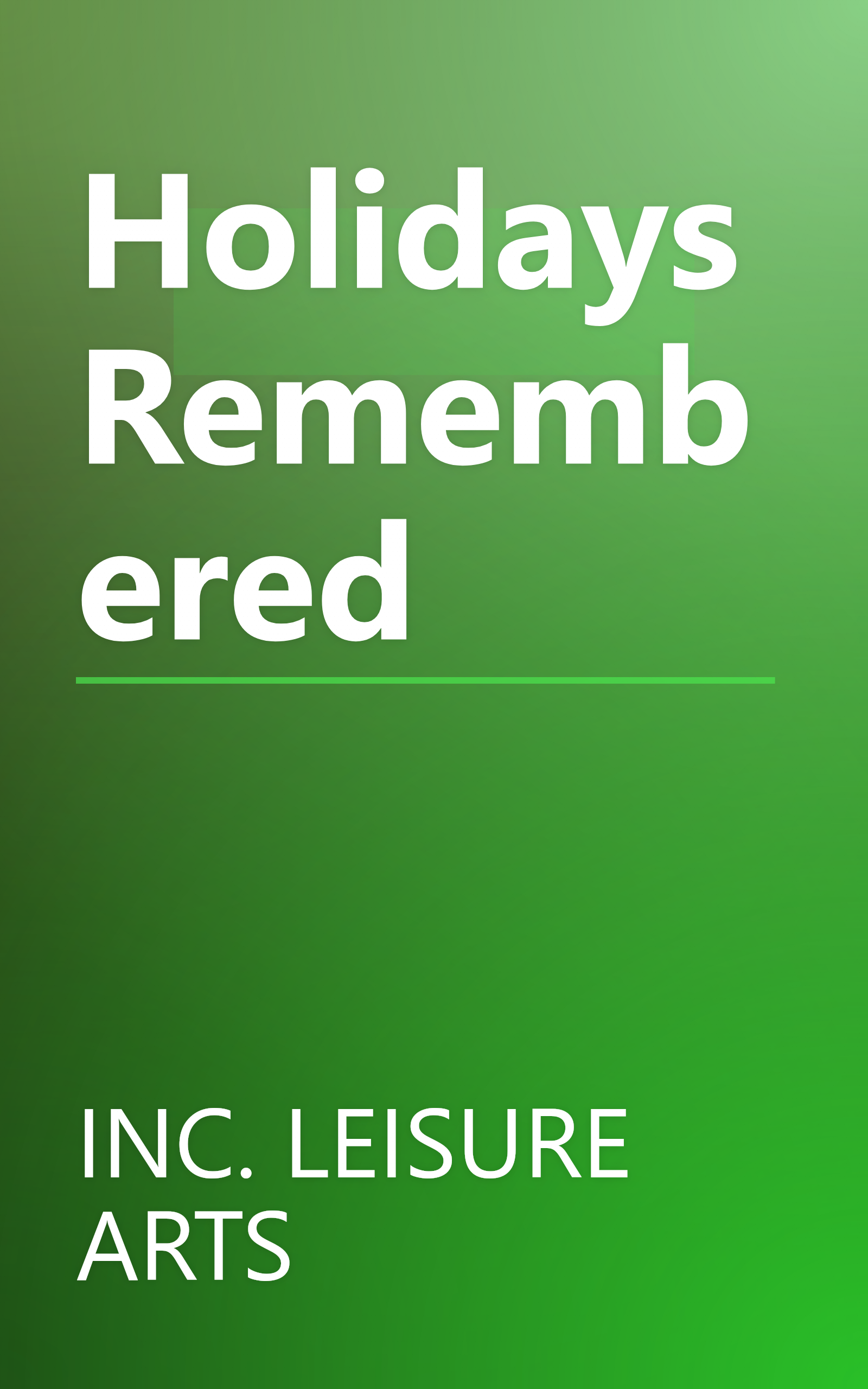 Holidays Remembered book cover
