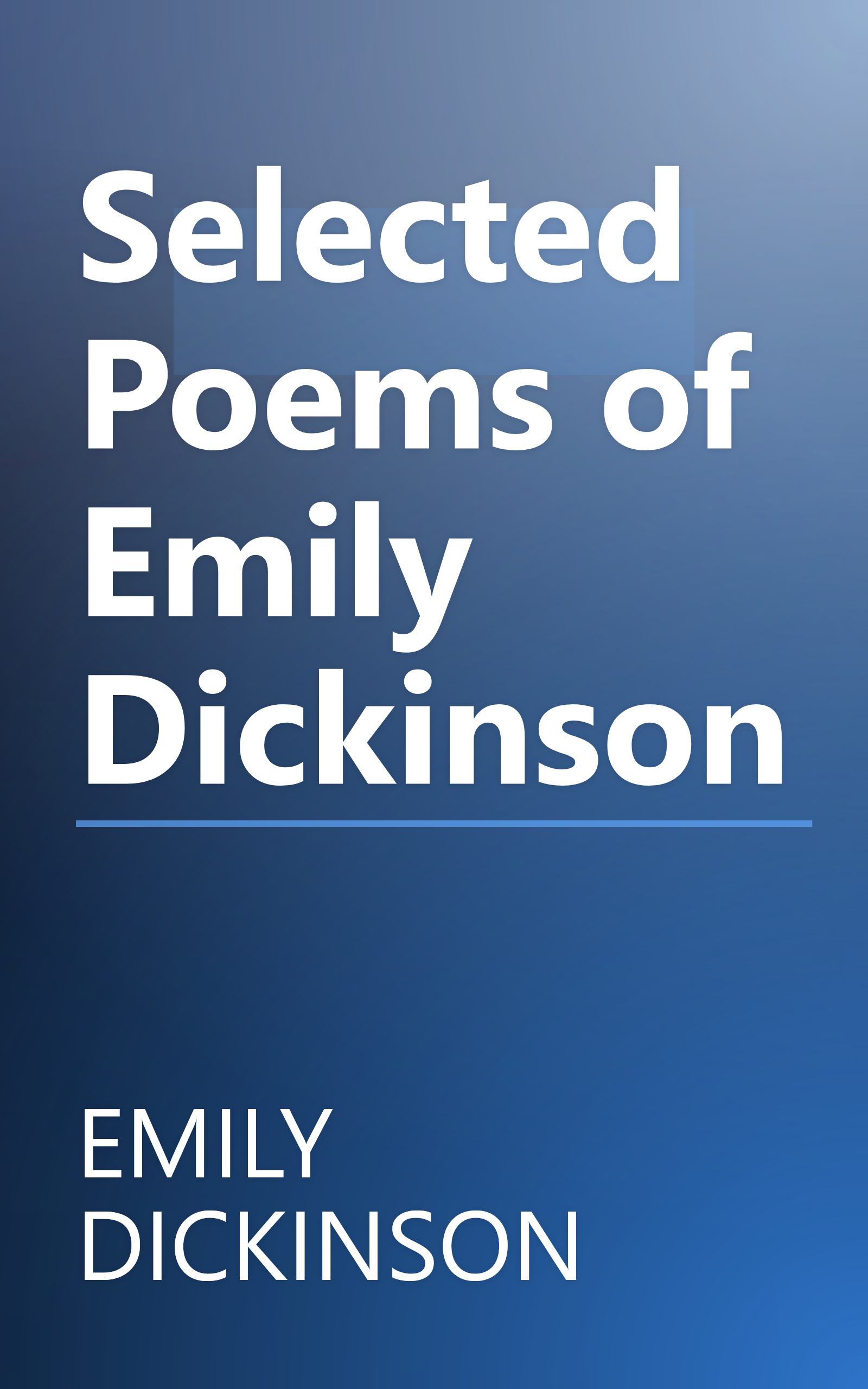 Selected Poems of Emily Dickinson book cover