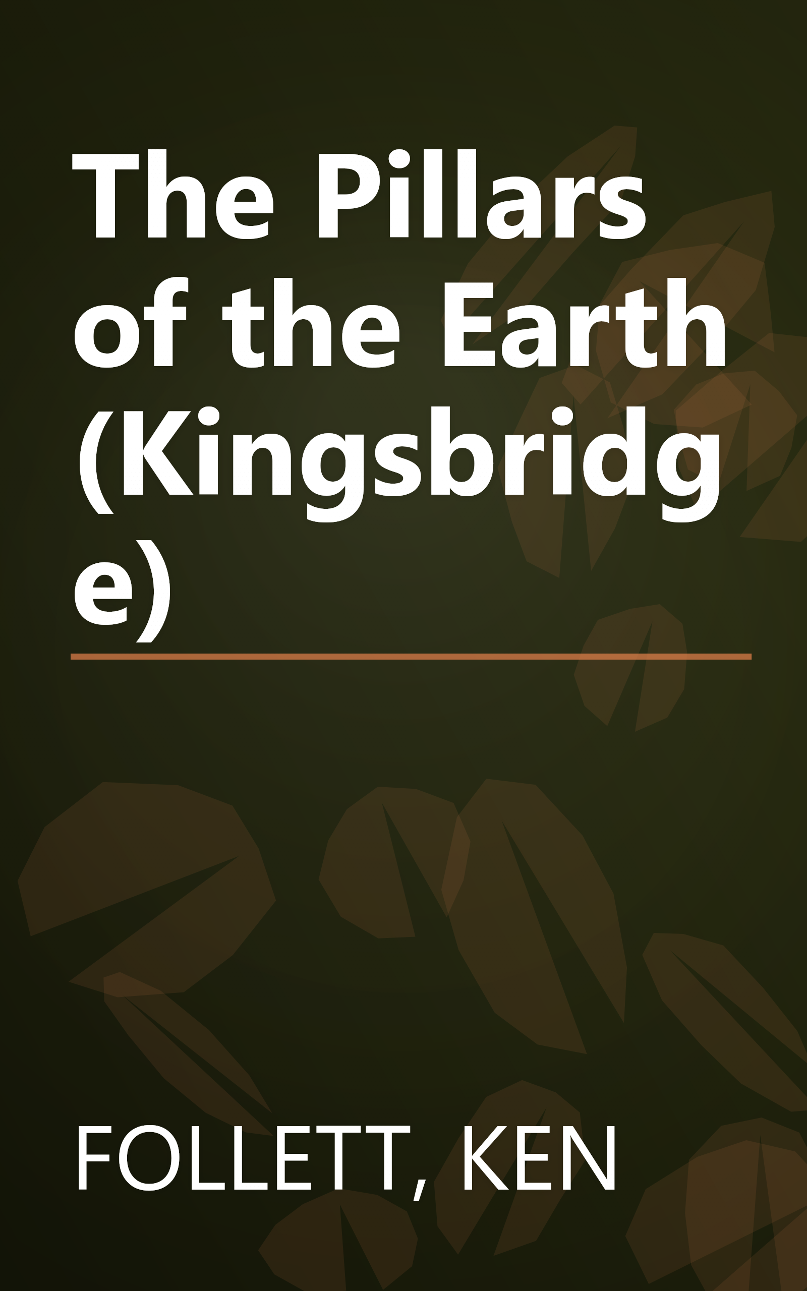 The Pillars of the Earth (Kingsbridge) book cover
