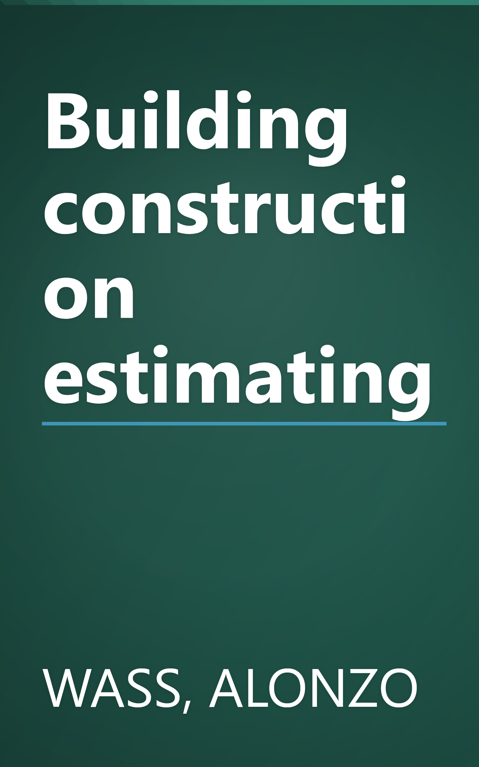 Building construction estimating book cover