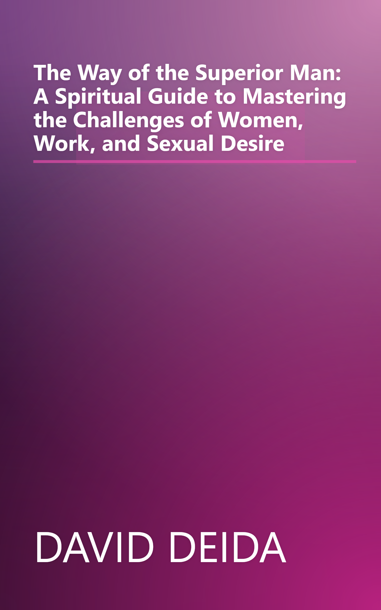 The Way of the Superior Man: A Spiritual Guide to Mastering the Challenges of Women, Work, and Sexual Desire book cover