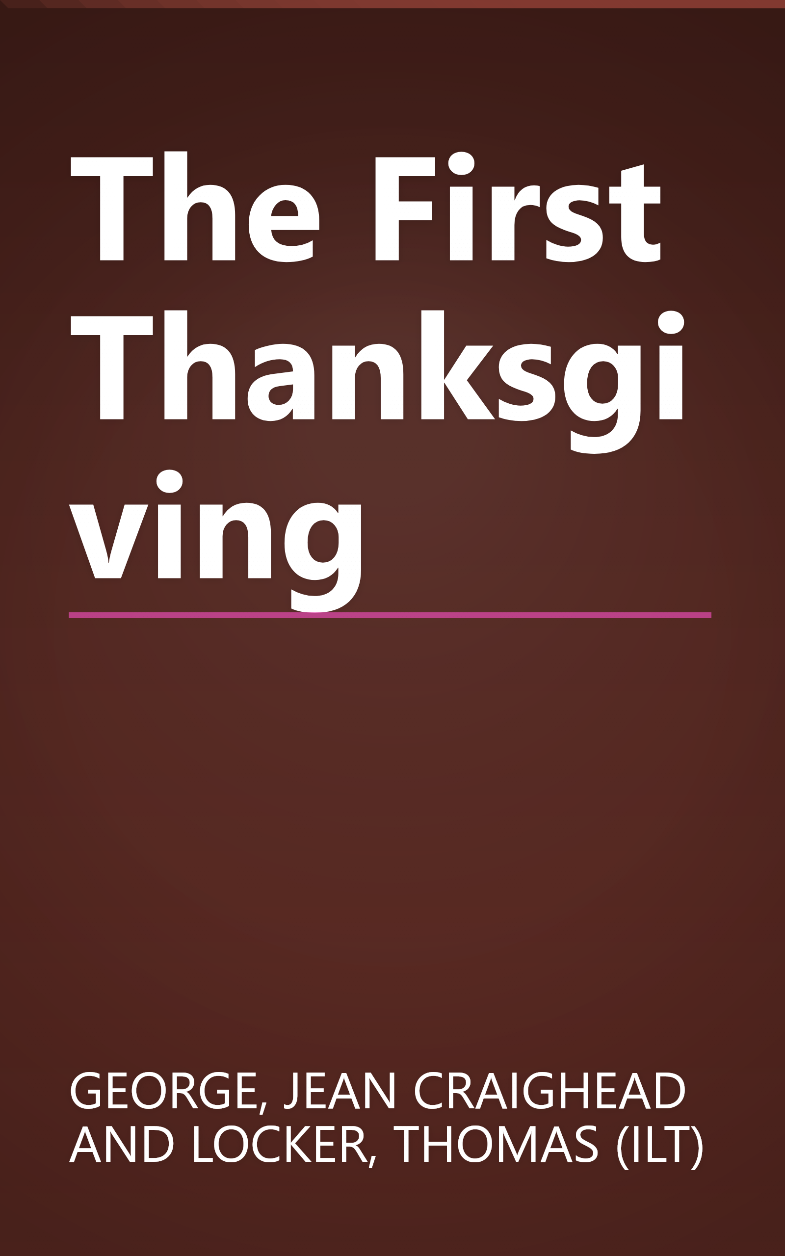 The First Thanksgiving book cover