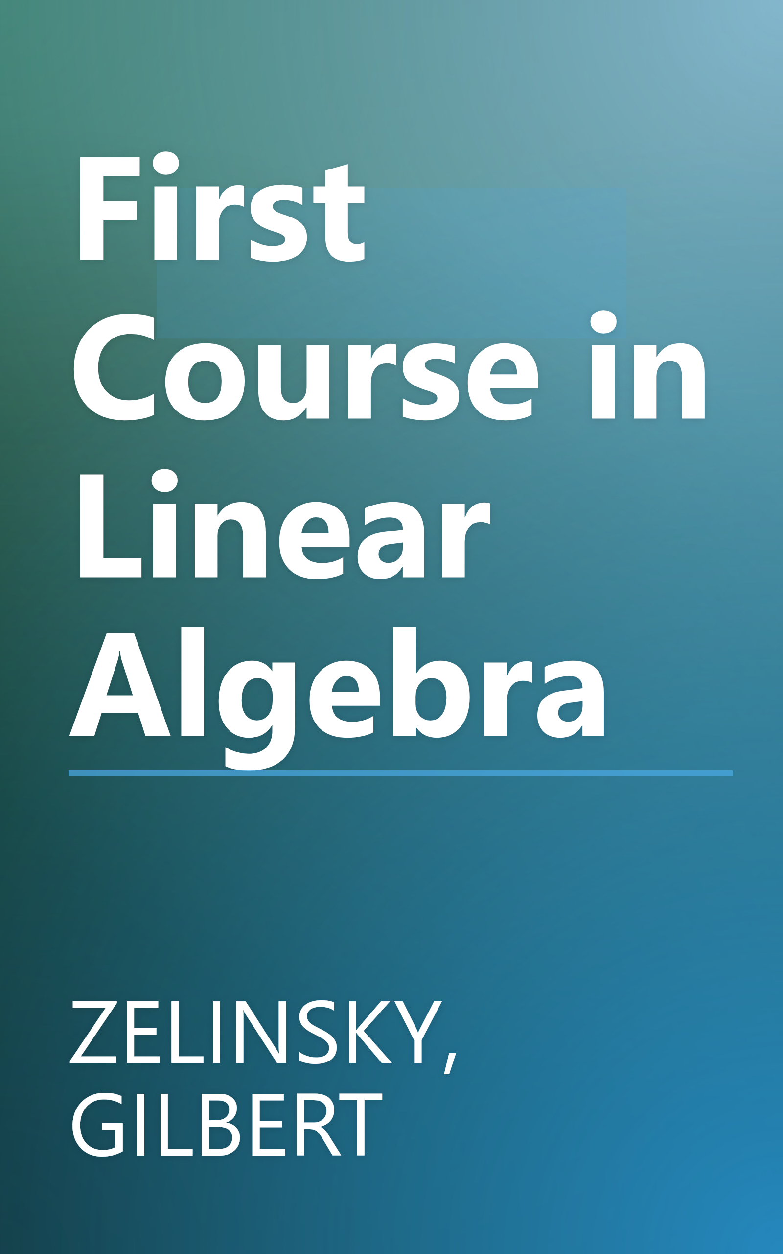 First Course in Linear Algebra book cover
