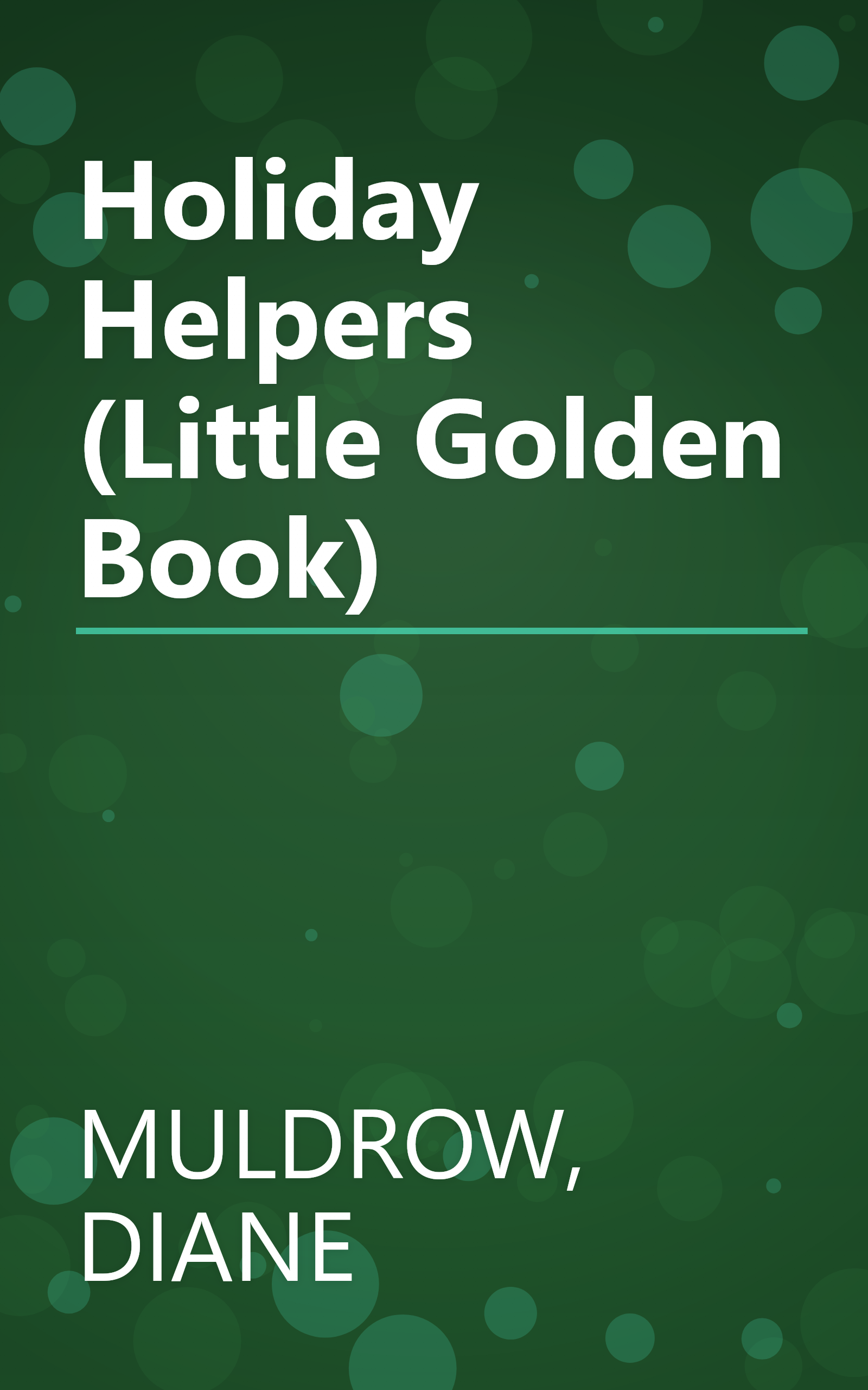 Holiday Helpers (Little Golden Book) book cover