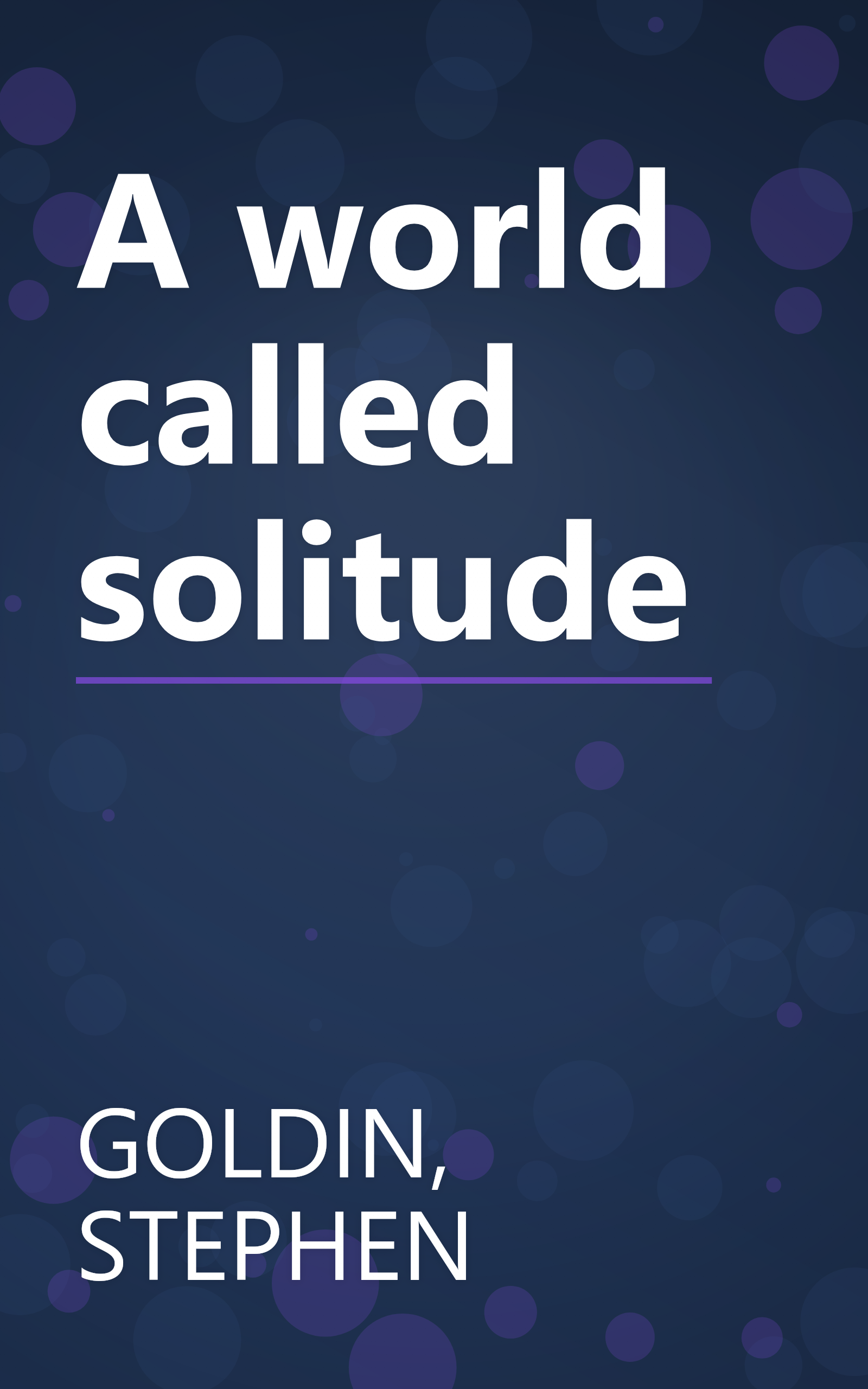 A world called solitude book cover