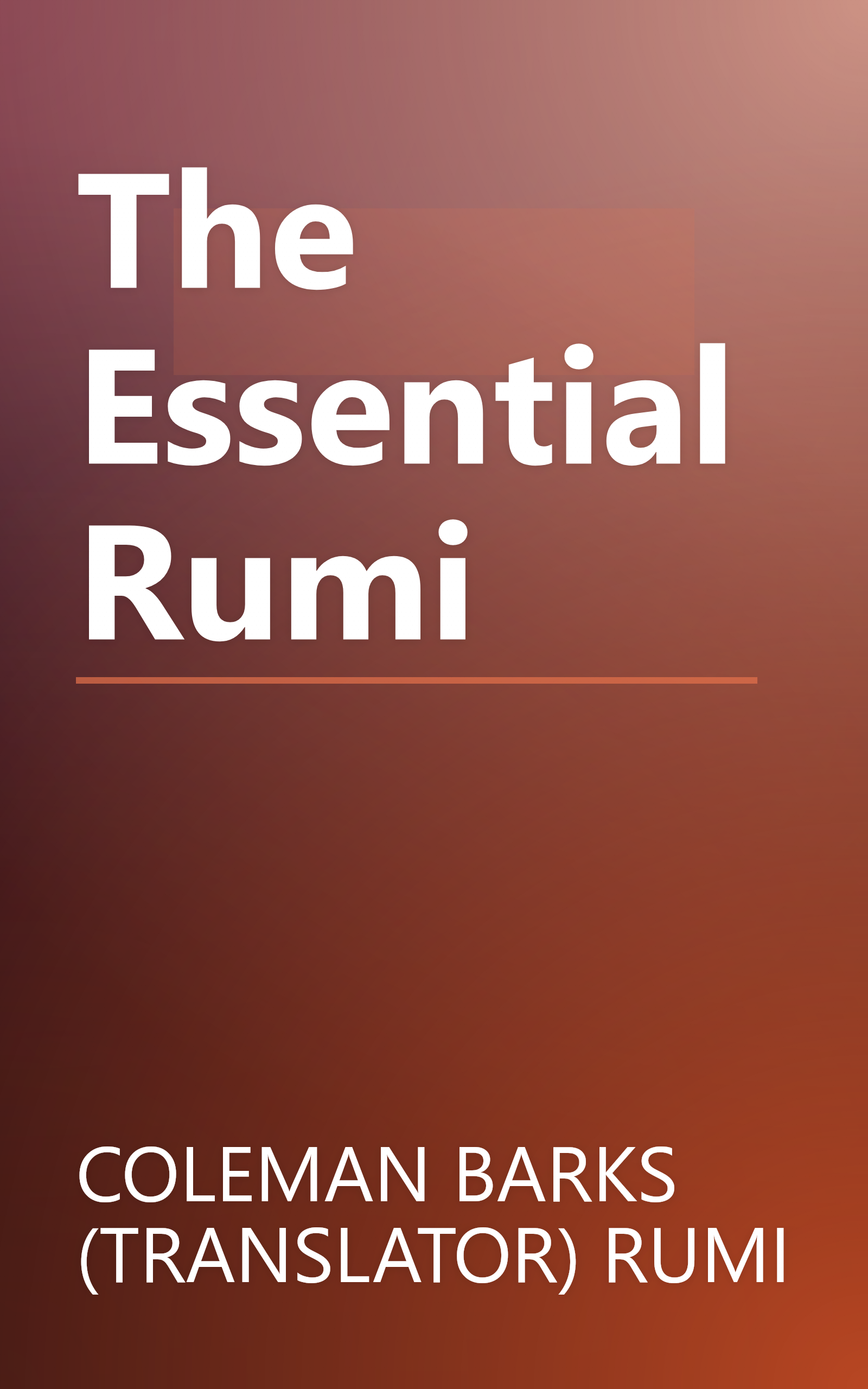The Essential Rumi book cover