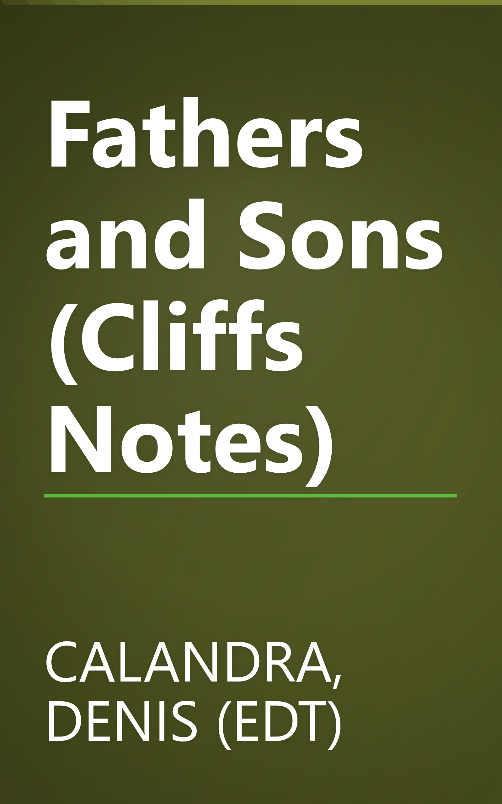 Fathers and Sons (Cliffs Notes) book cover