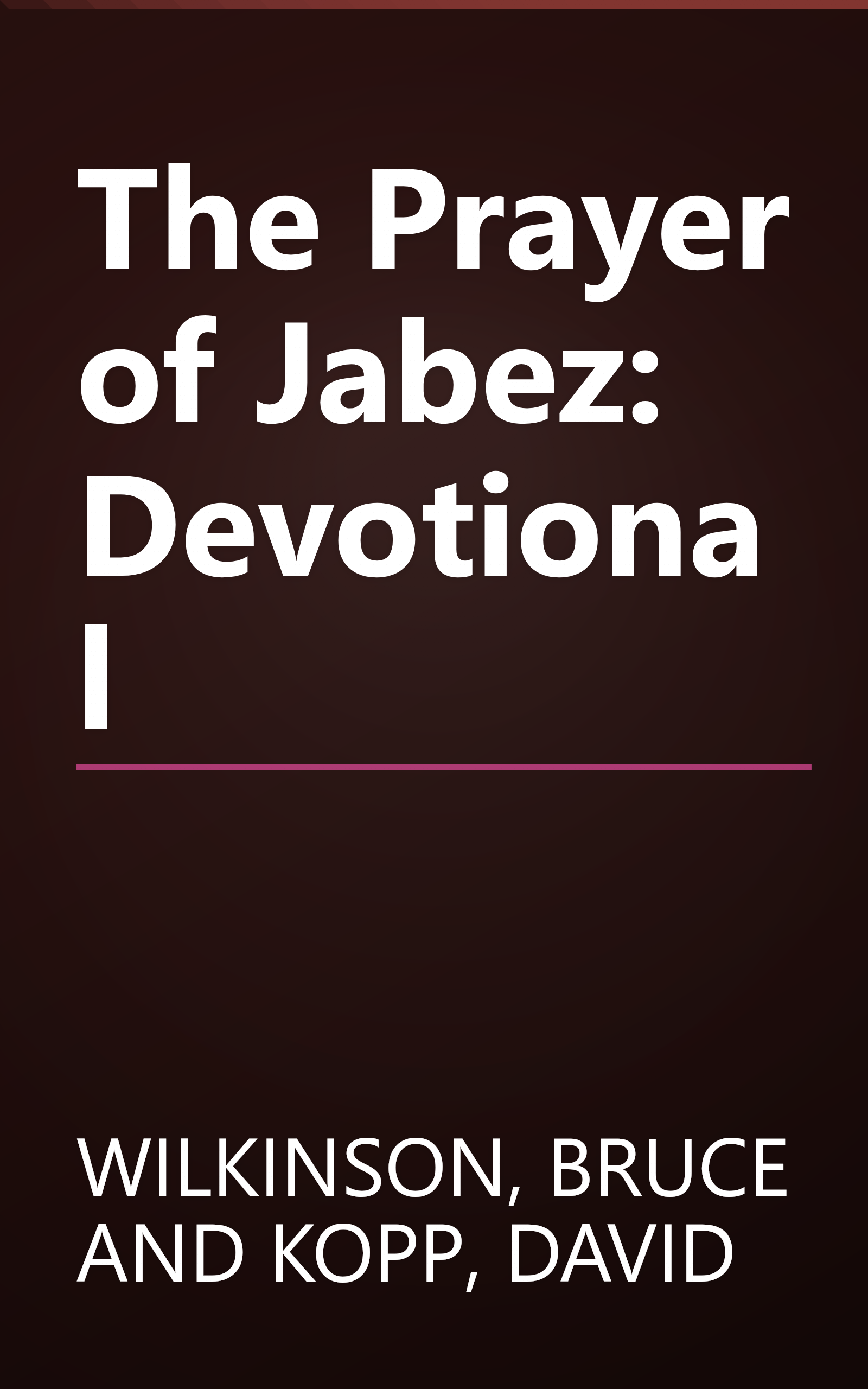 The Prayer of Jabez: Devotional book cover