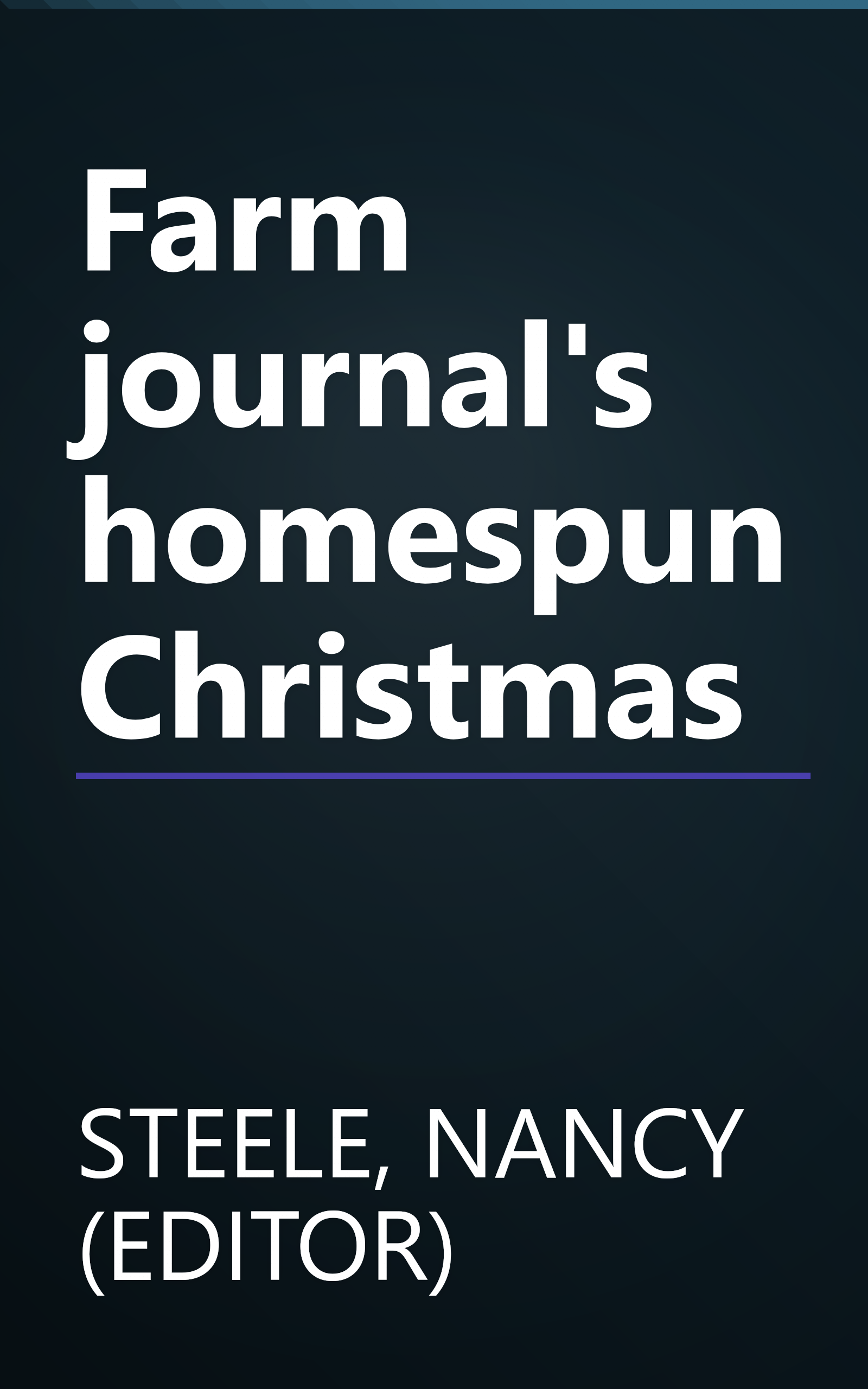 Farm journal's homespun Christmas book cover