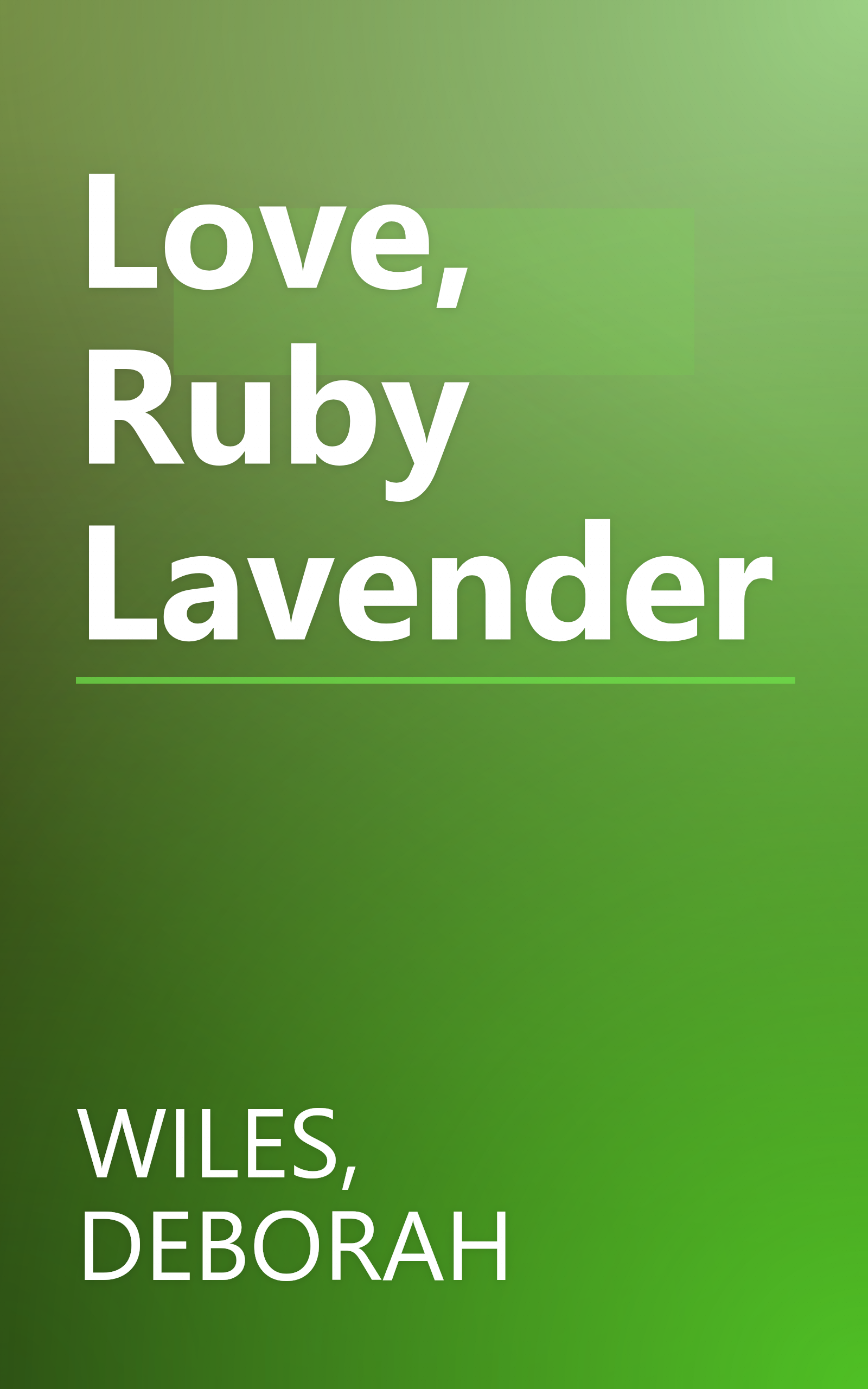 Love, Ruby Lavender book cover