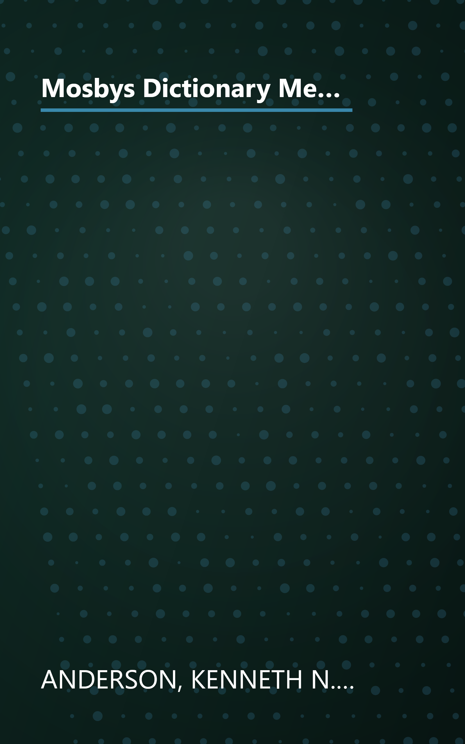 Mosbys Dictionary Medical Nursing and Allied 4ED (Mosby's Dictionary of Medicine, Nursing & Health Professions) book cover