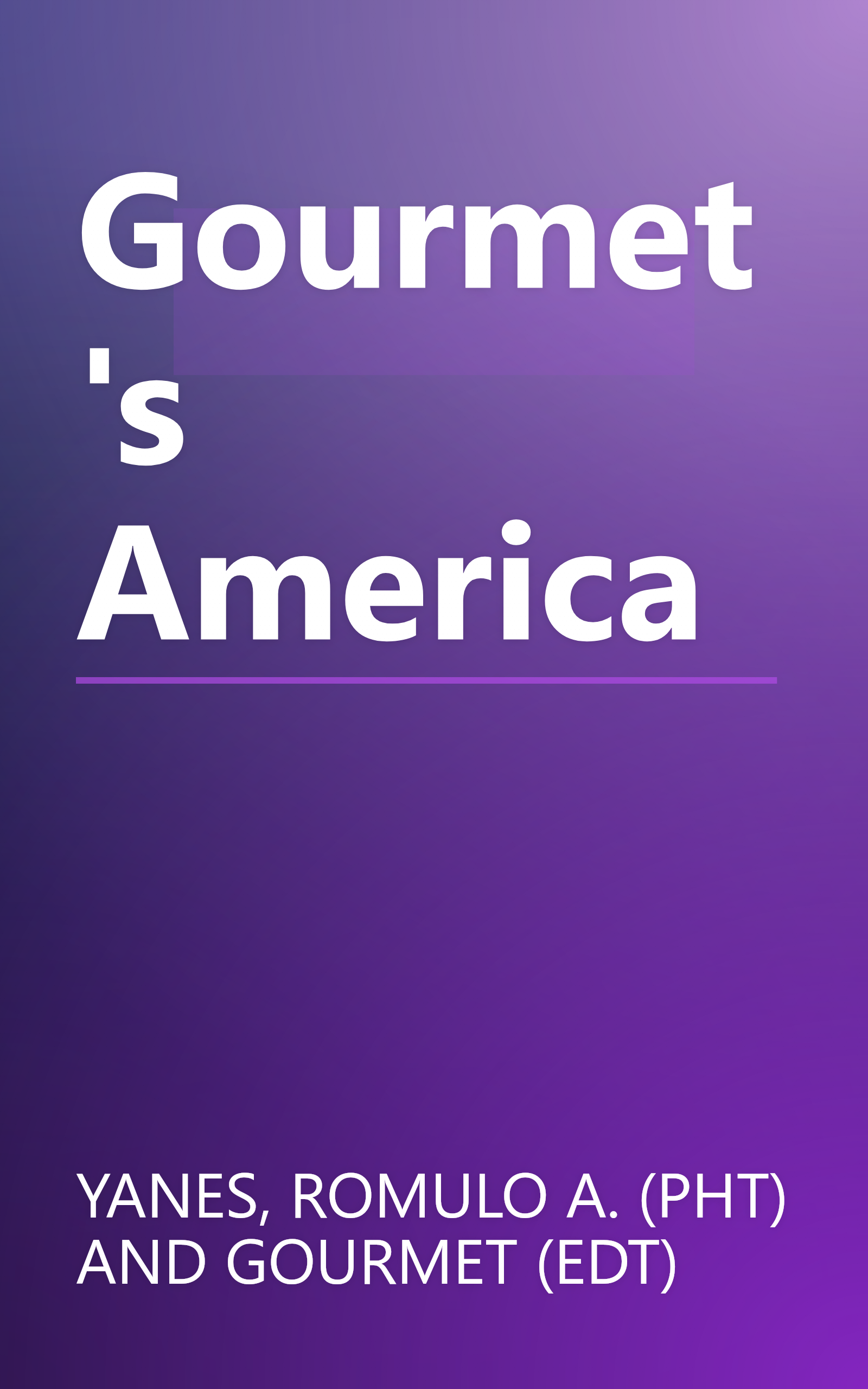 Gourmet's America book cover