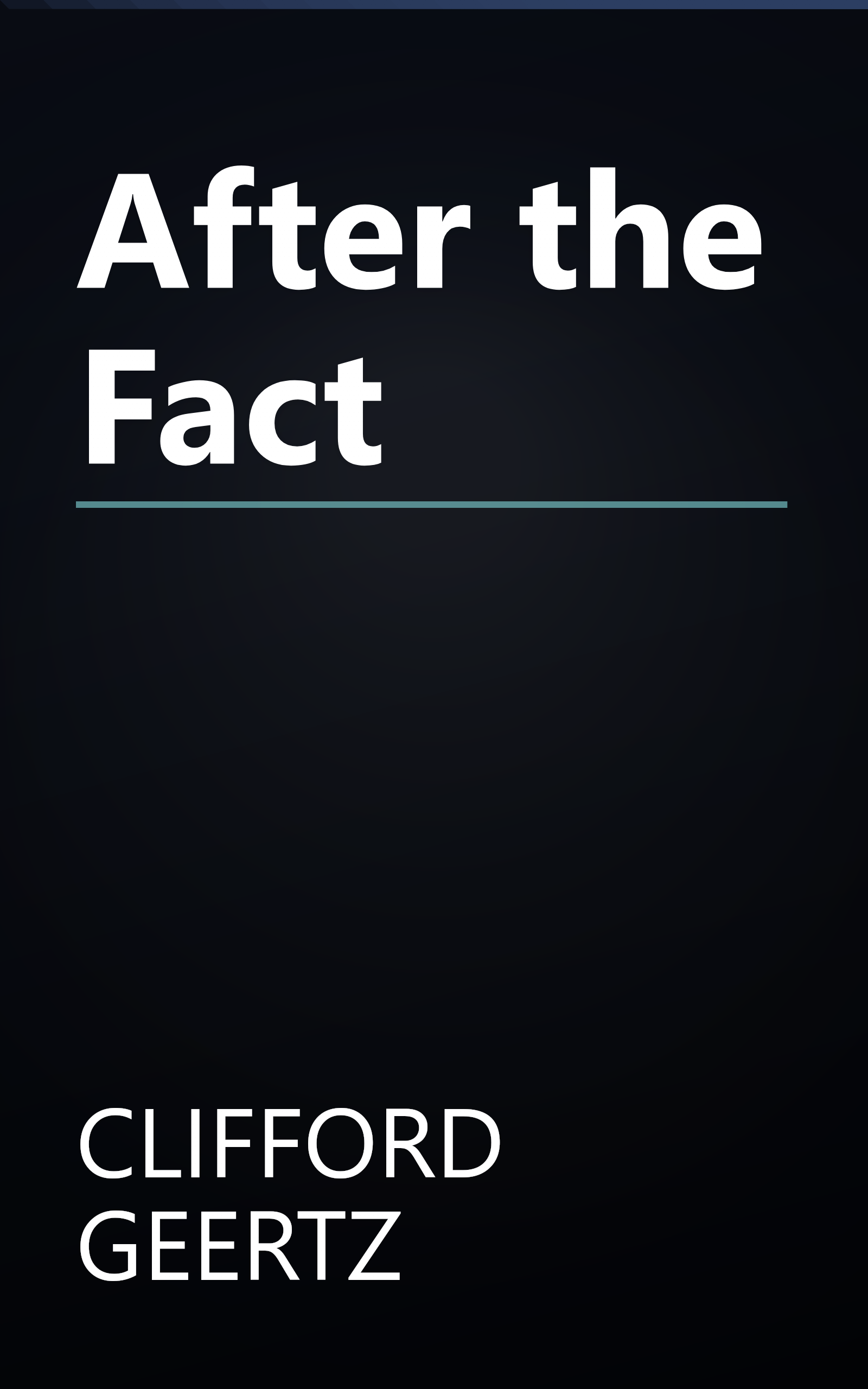 After the Fact book cover