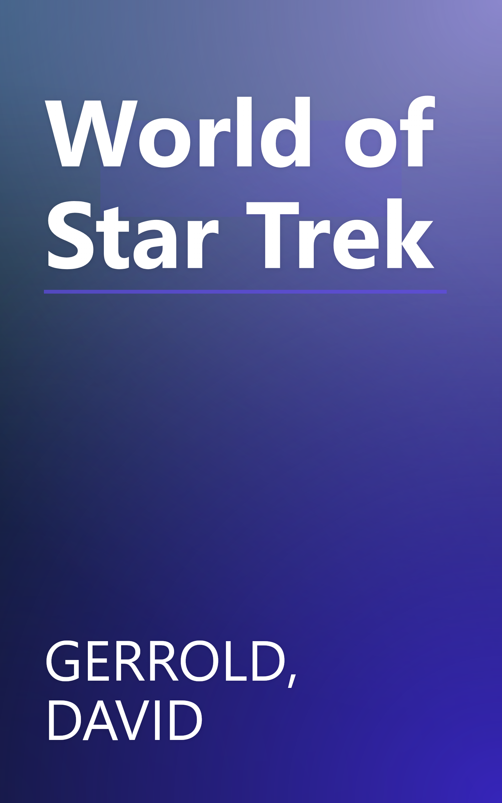 World of Star Trek book cover