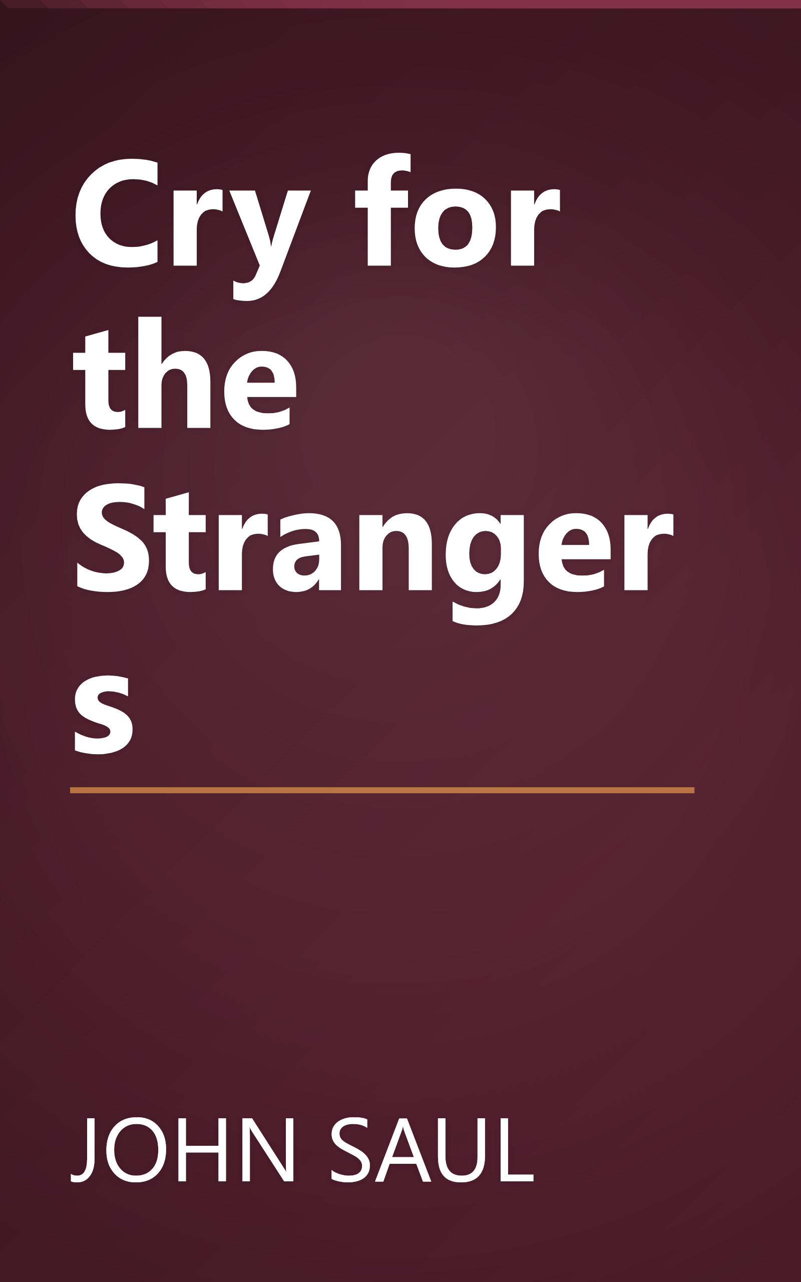 Cry for the Strangers book cover