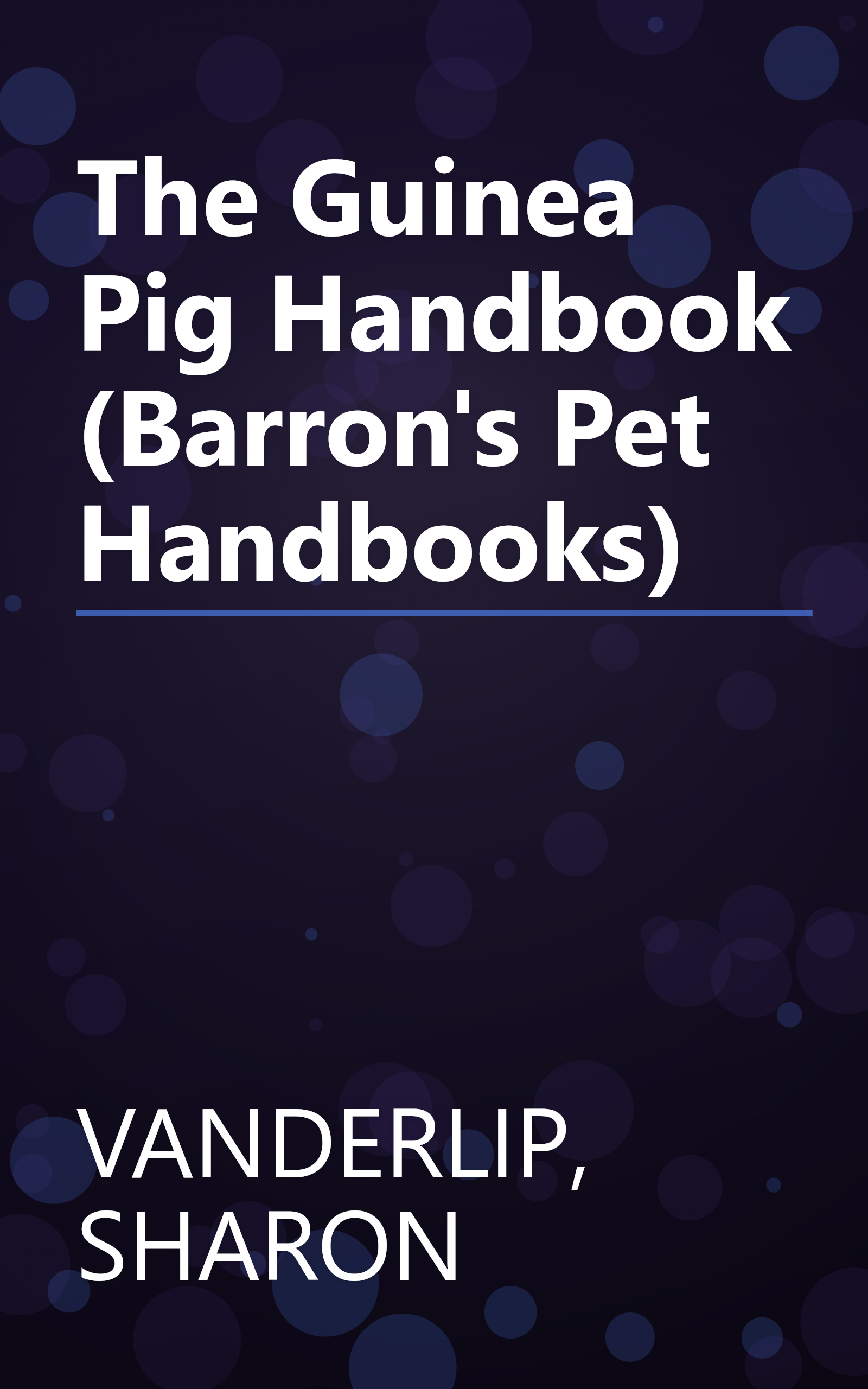 The Guinea Pig Handbook (Barron's Pet Handbooks) book cover
