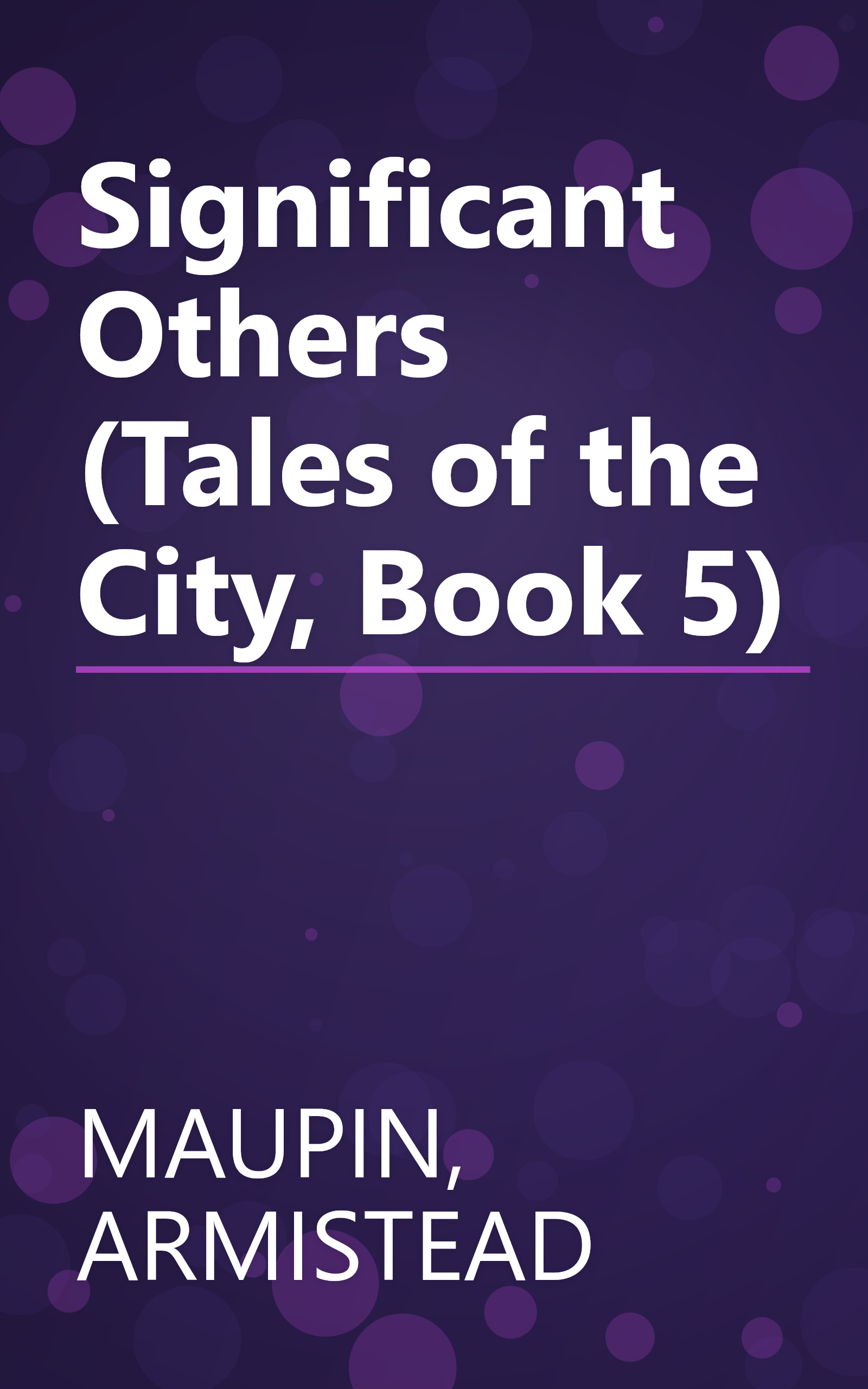 Significant Others (Tales of the City, Book 5) book cover