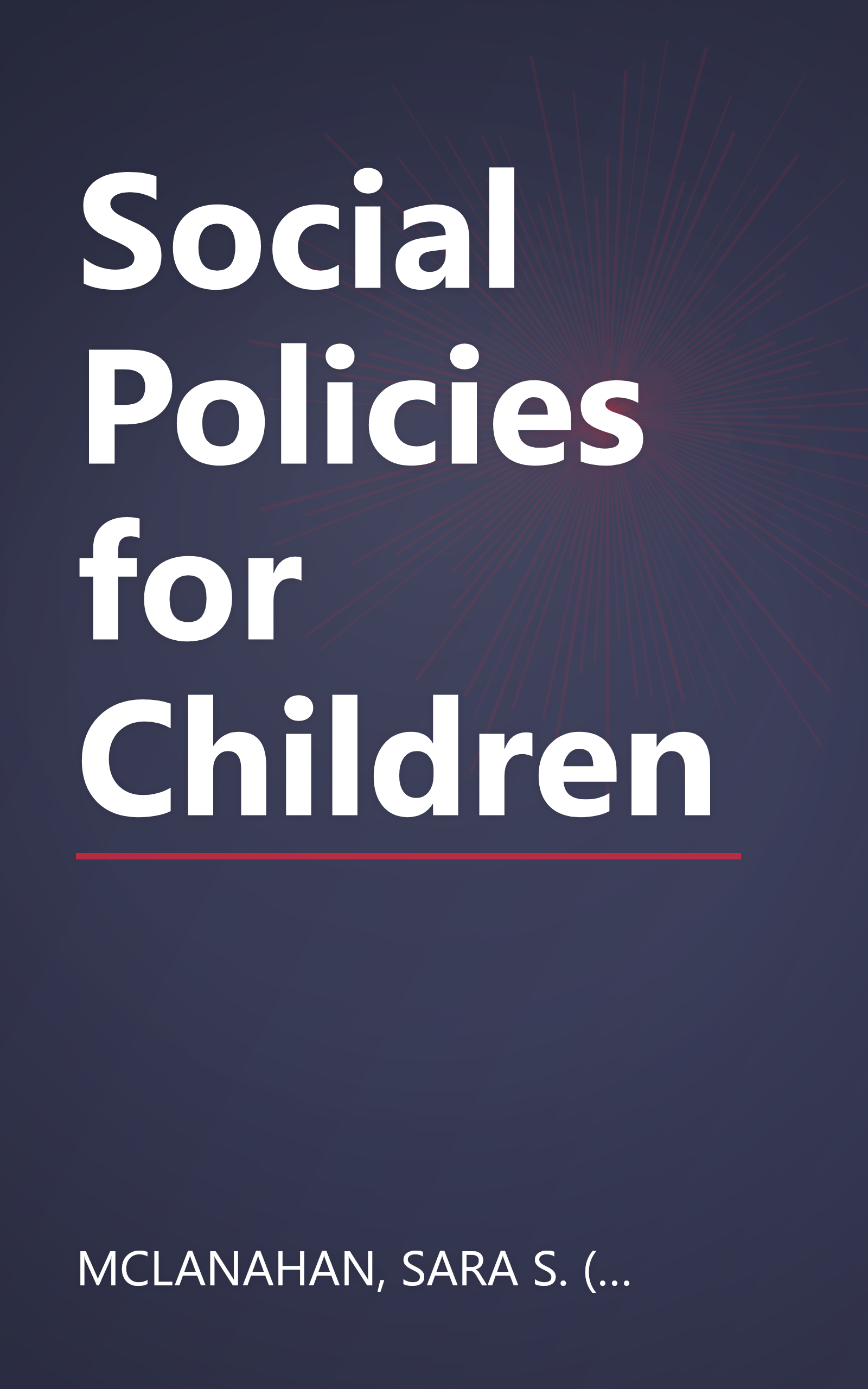 Social Policies for Children book cover