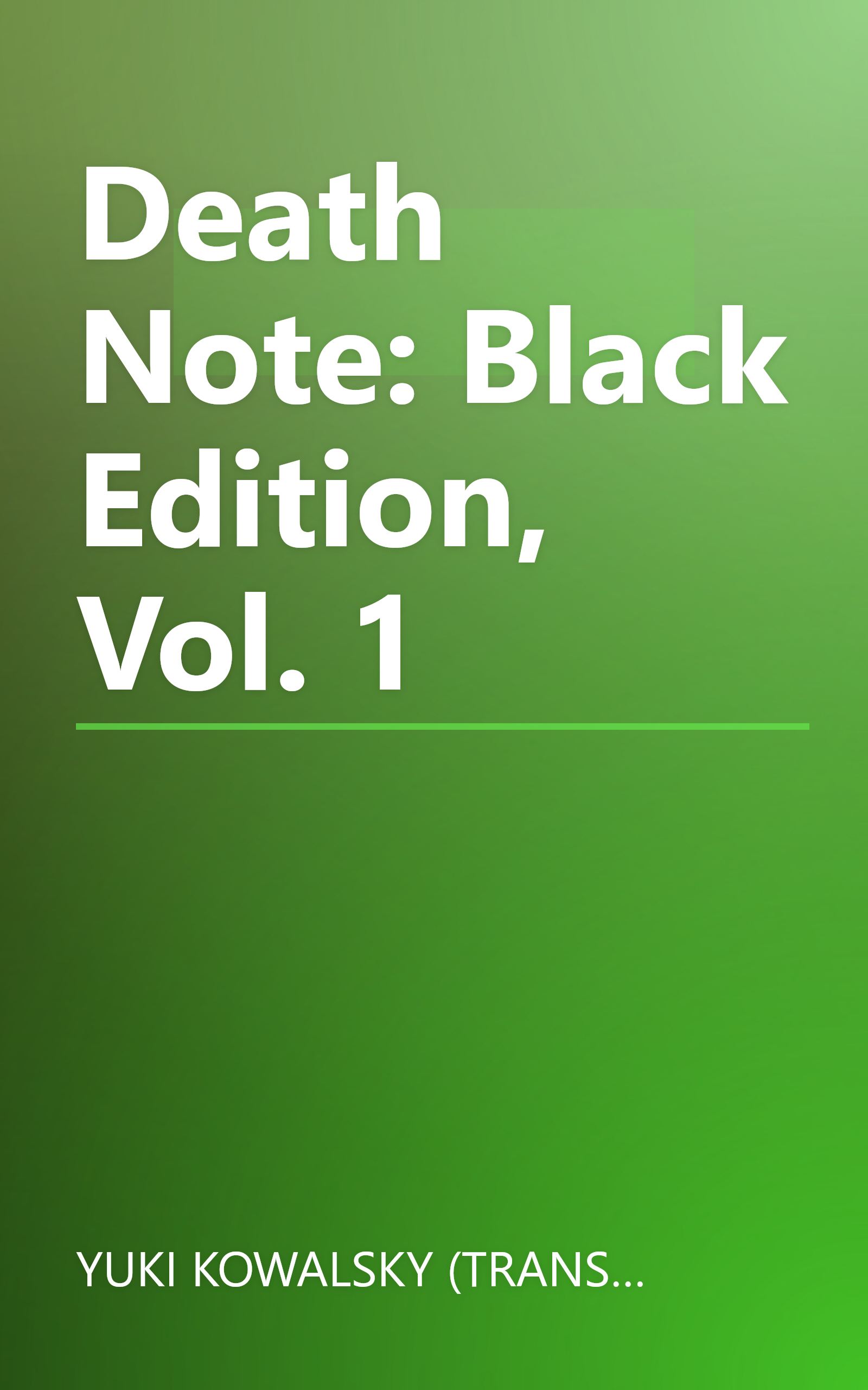 Death Note: Black Edition, Vol. 1 book cover