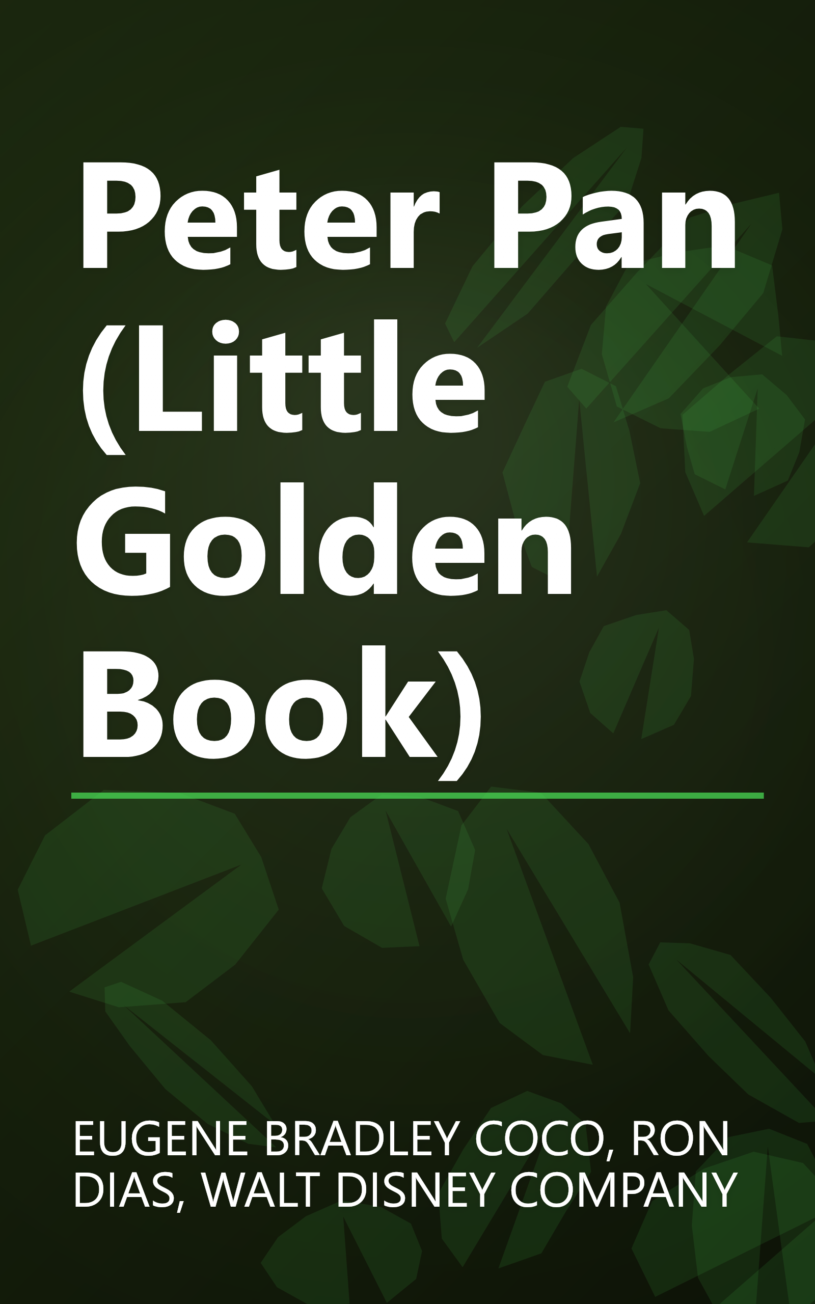 Peter Pan (Little Golden Book) book cover