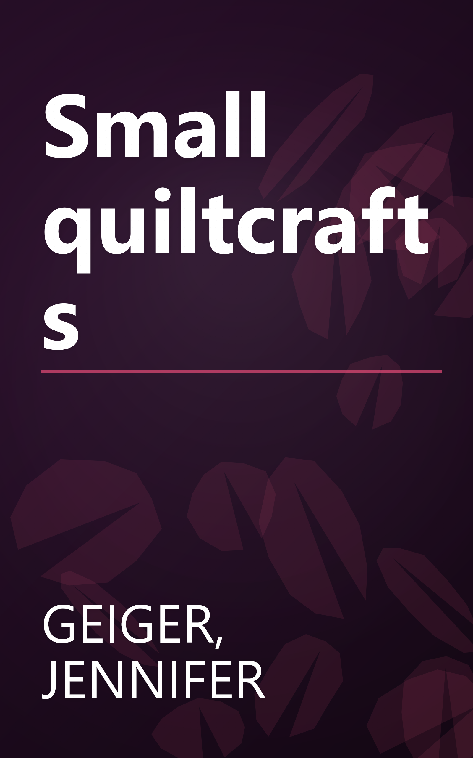 Small quiltcrafts book cover
