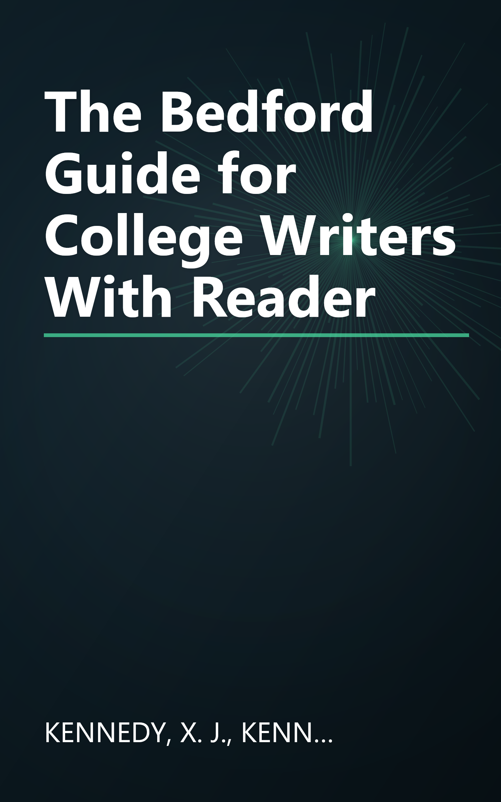 The Bedford Guide for College Writers With Reader book cover