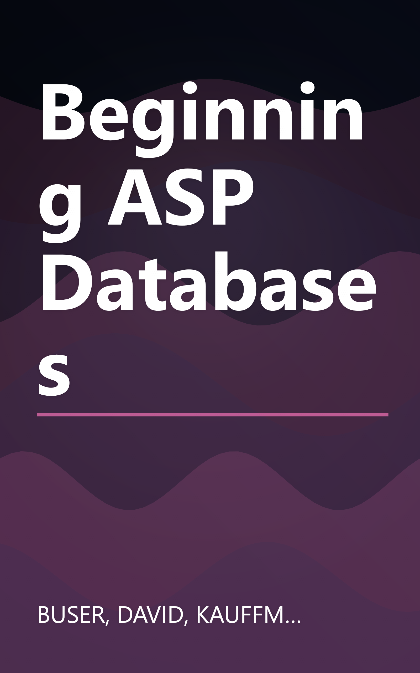 Beginning ASP Databases book cover