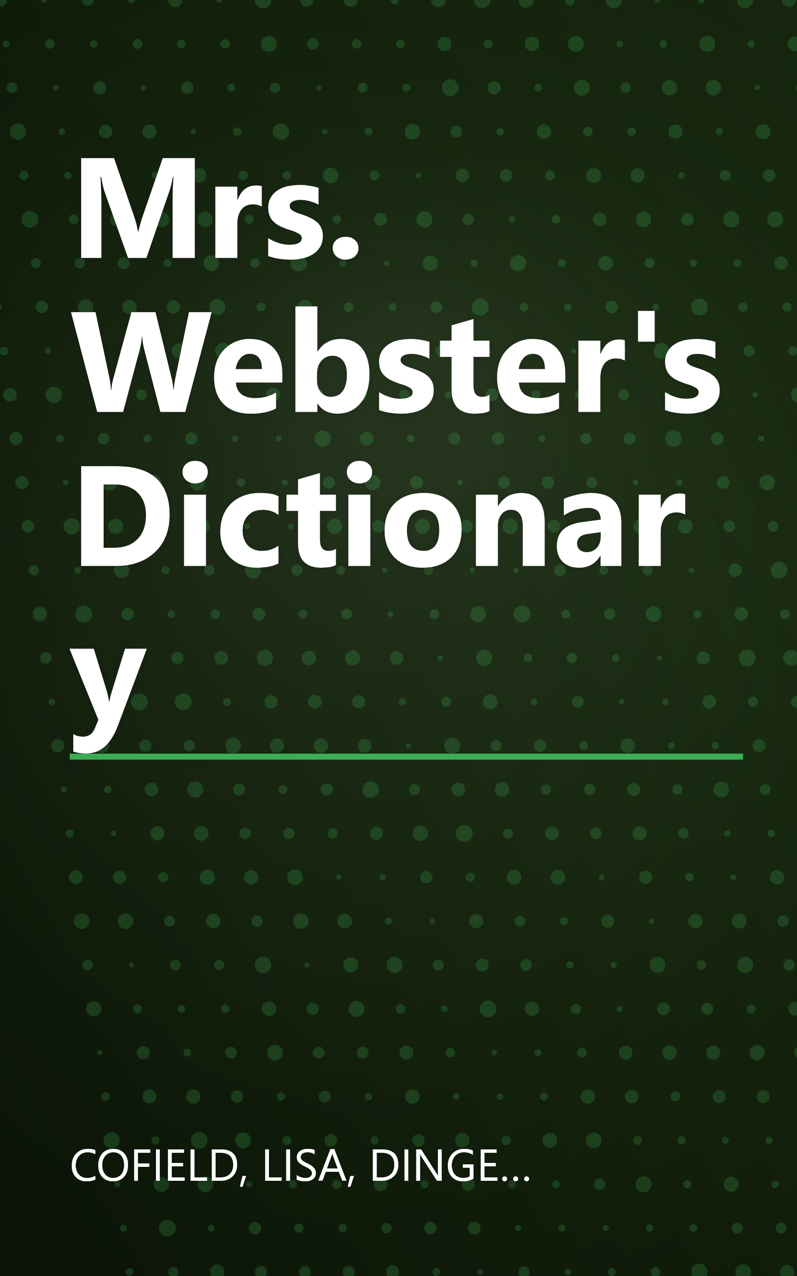 Mrs. Webster's Dictionary book cover