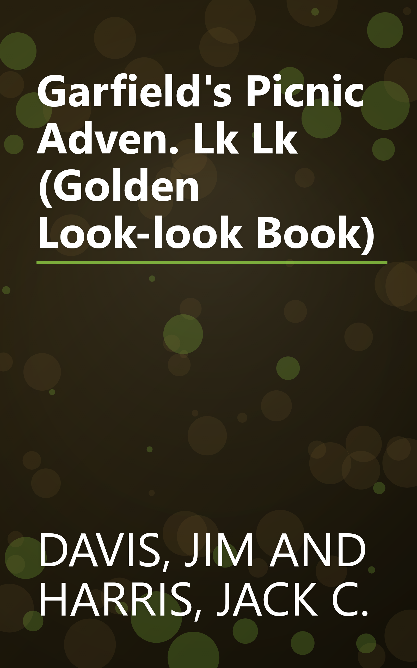 Garfield's Picnic Adven. Lk Lk (Golden Look-look Book) book cover
