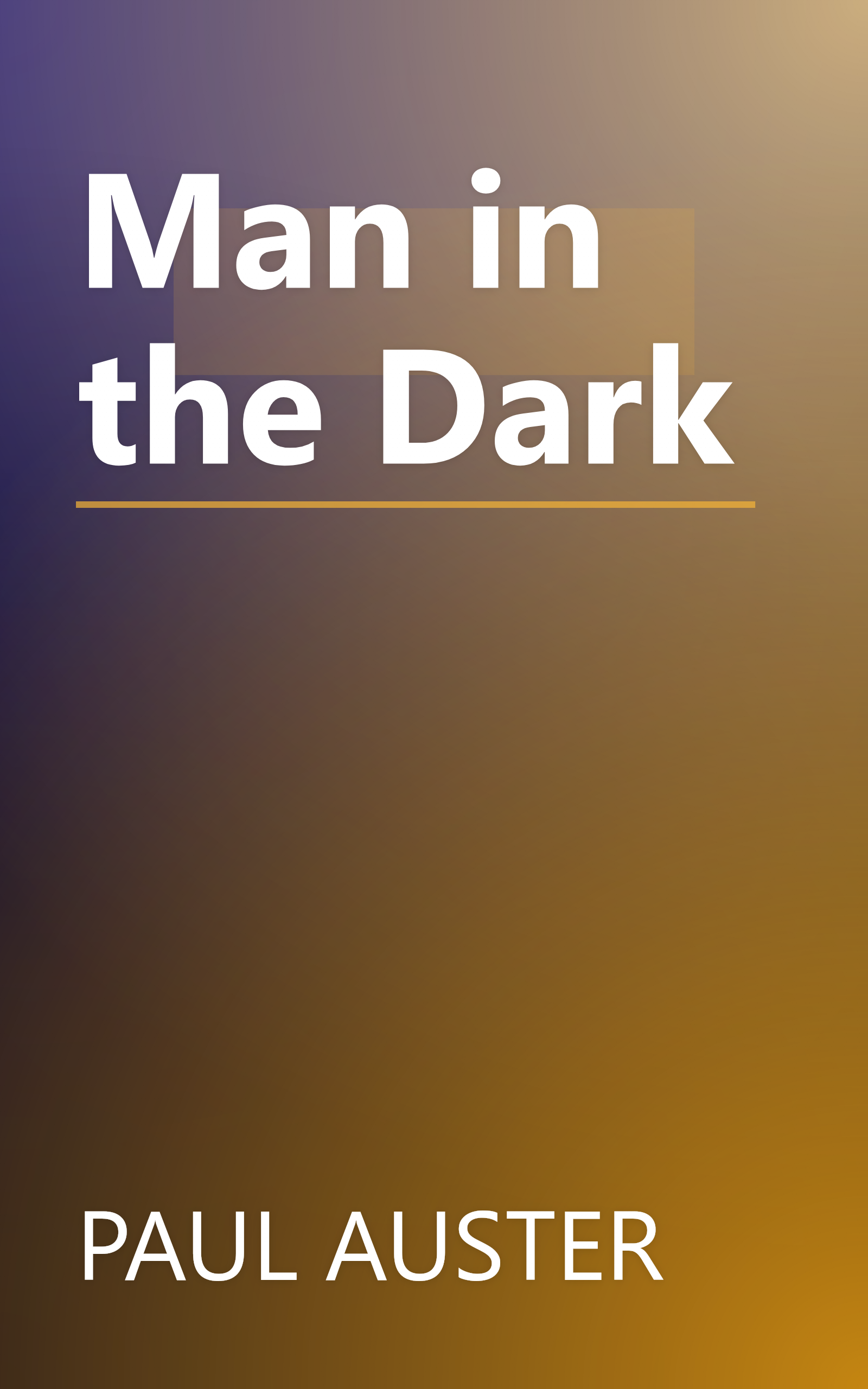 Man in the Dark book cover