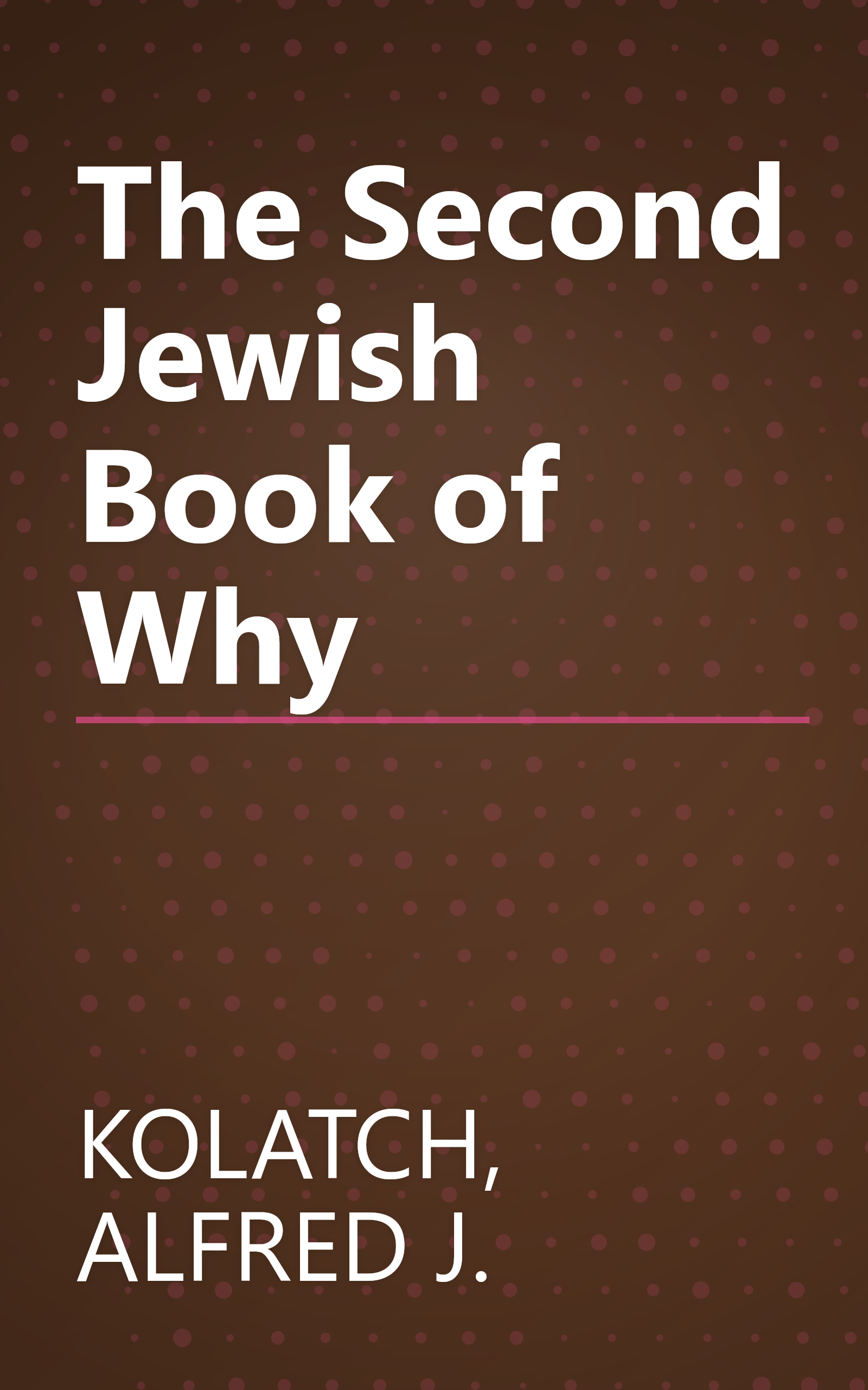 The Second Jewish Book of Why book cover