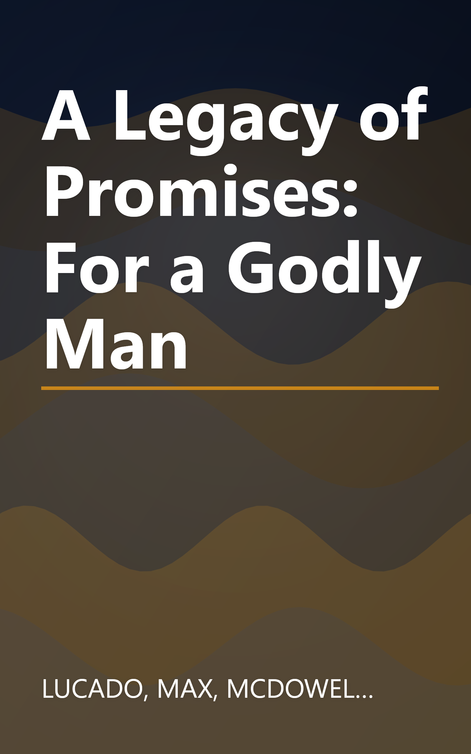 A Legacy of Promises: For a Godly Man book cover
