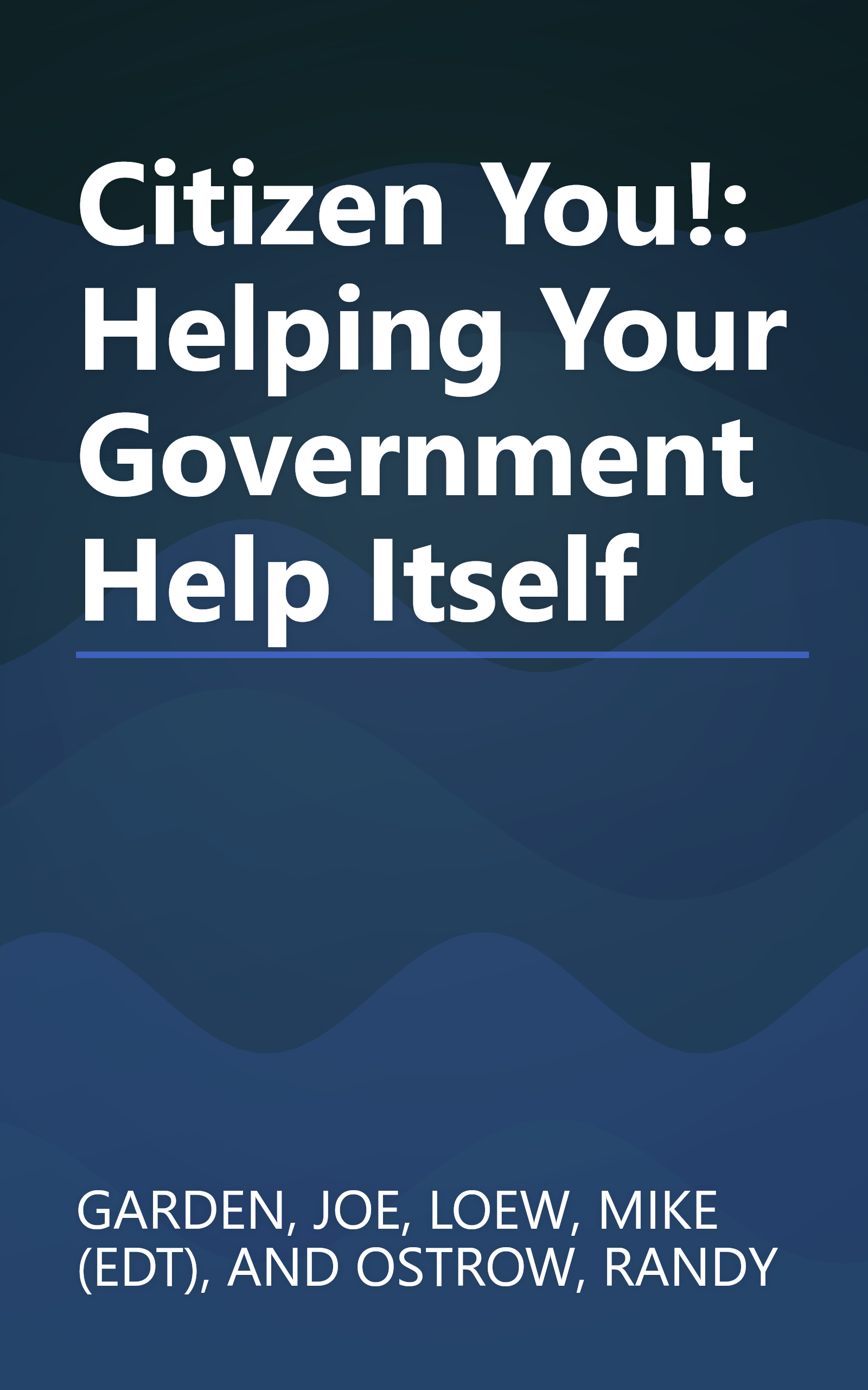 Citizen You!: Helping Your Government Help Itself book cover