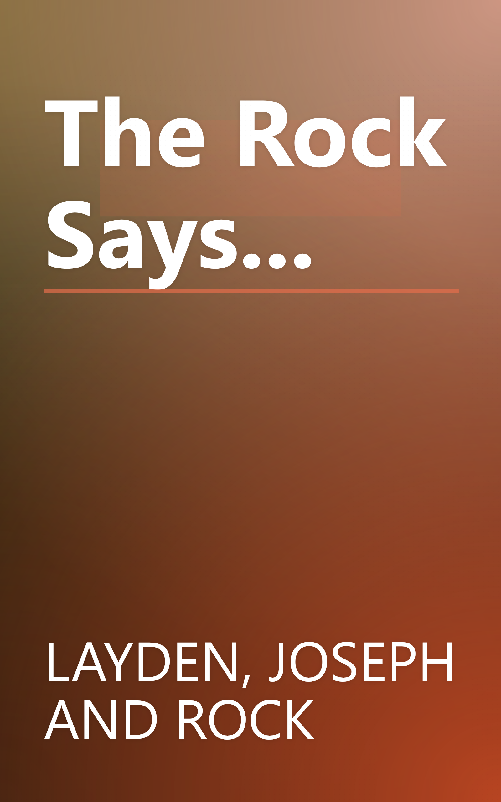 The Rock Says... book cover
