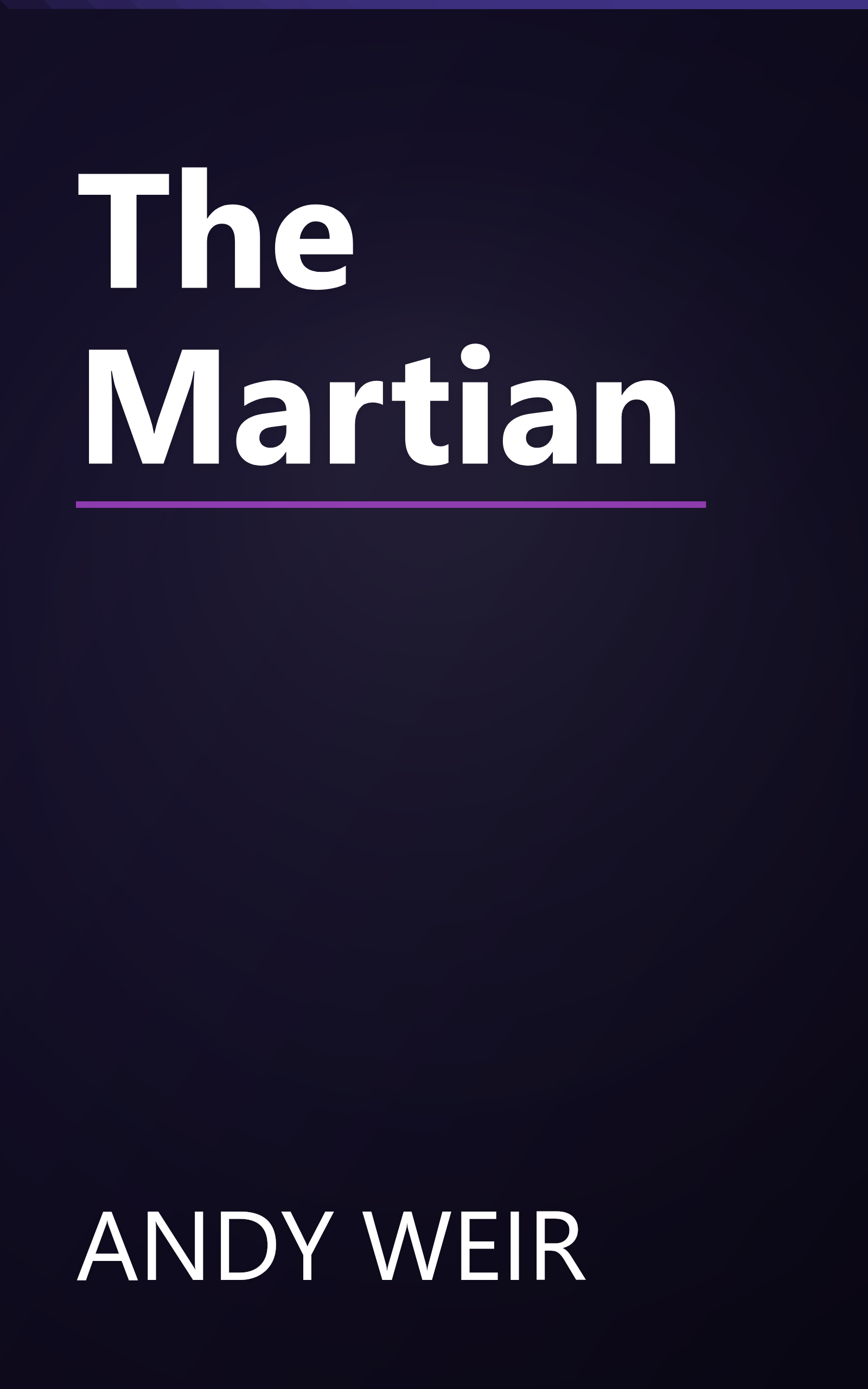 The Martian book cover