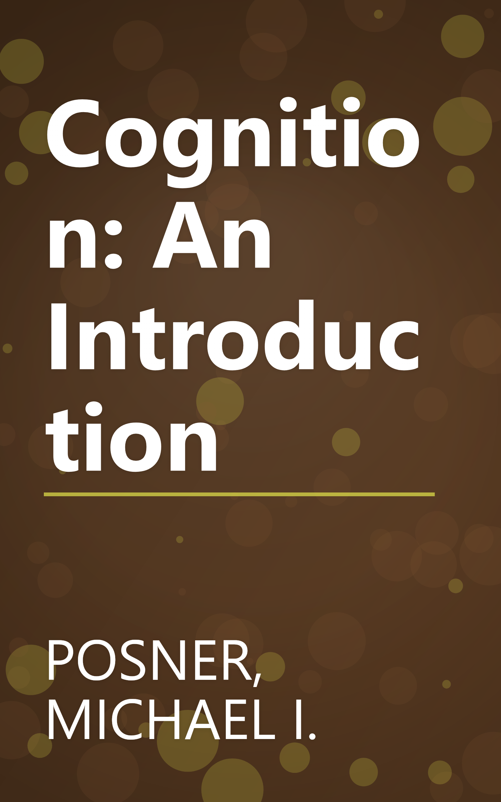Cognition: An Introduction book cover