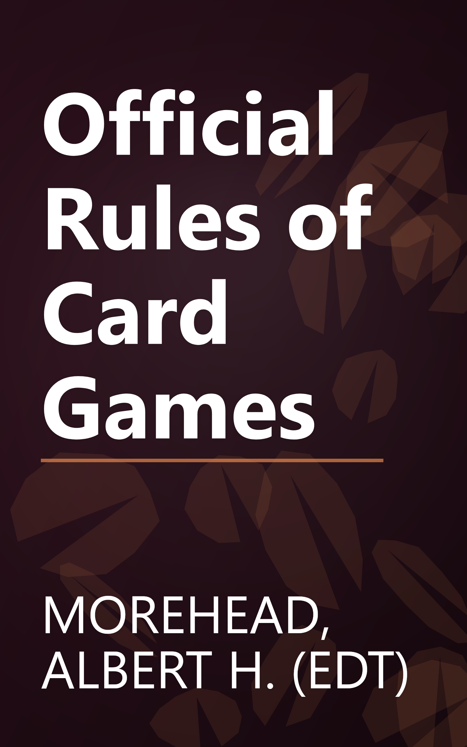 Official Rules of Card Games book cover