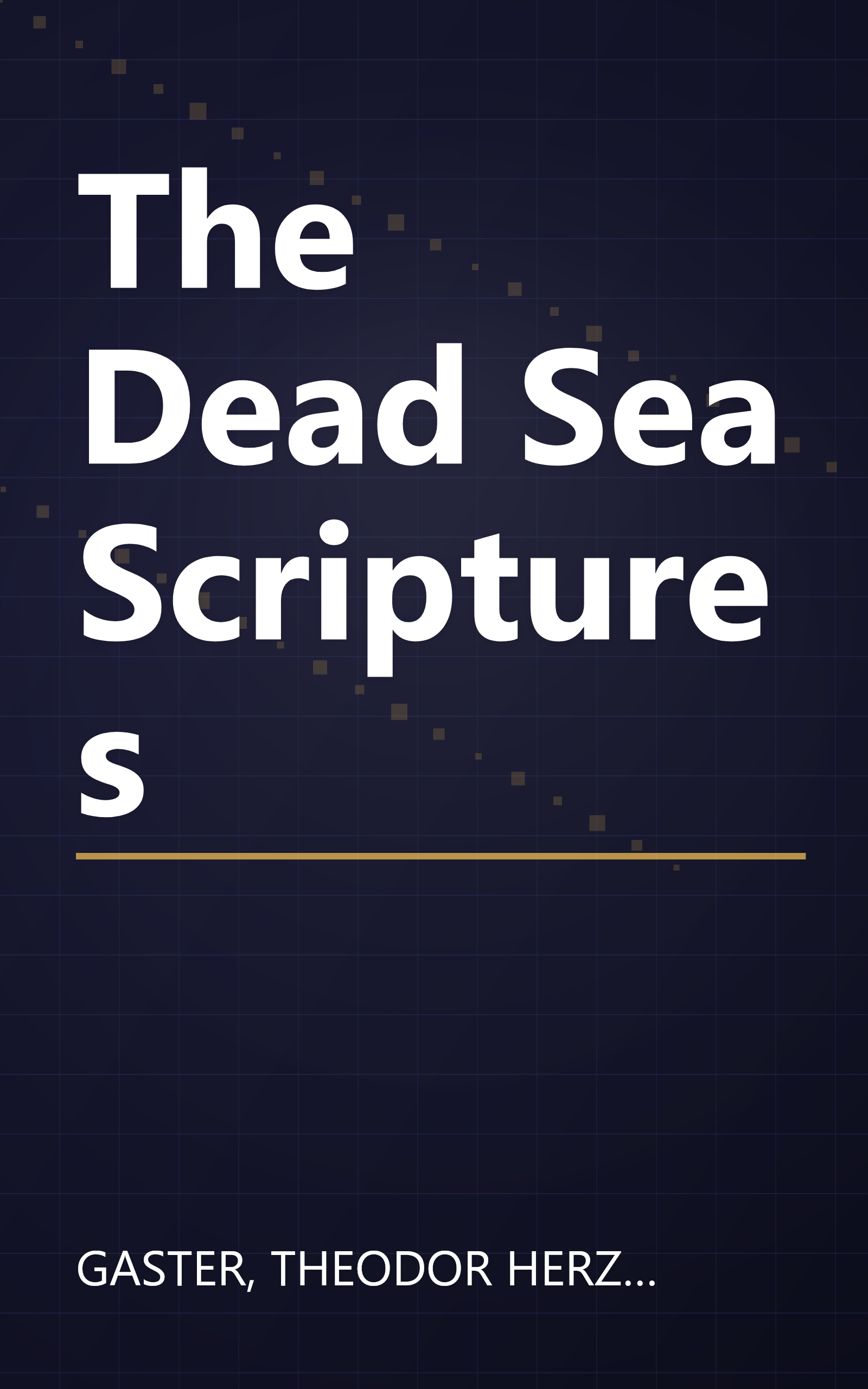 The Dead Sea Scriptures book cover