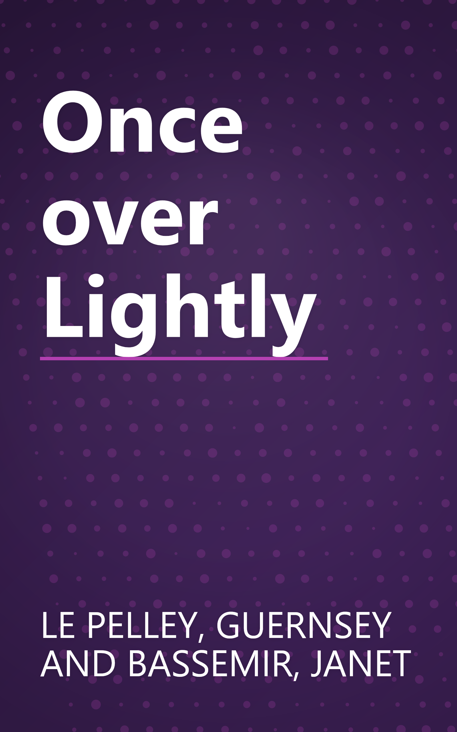 Once over Lightly book cover