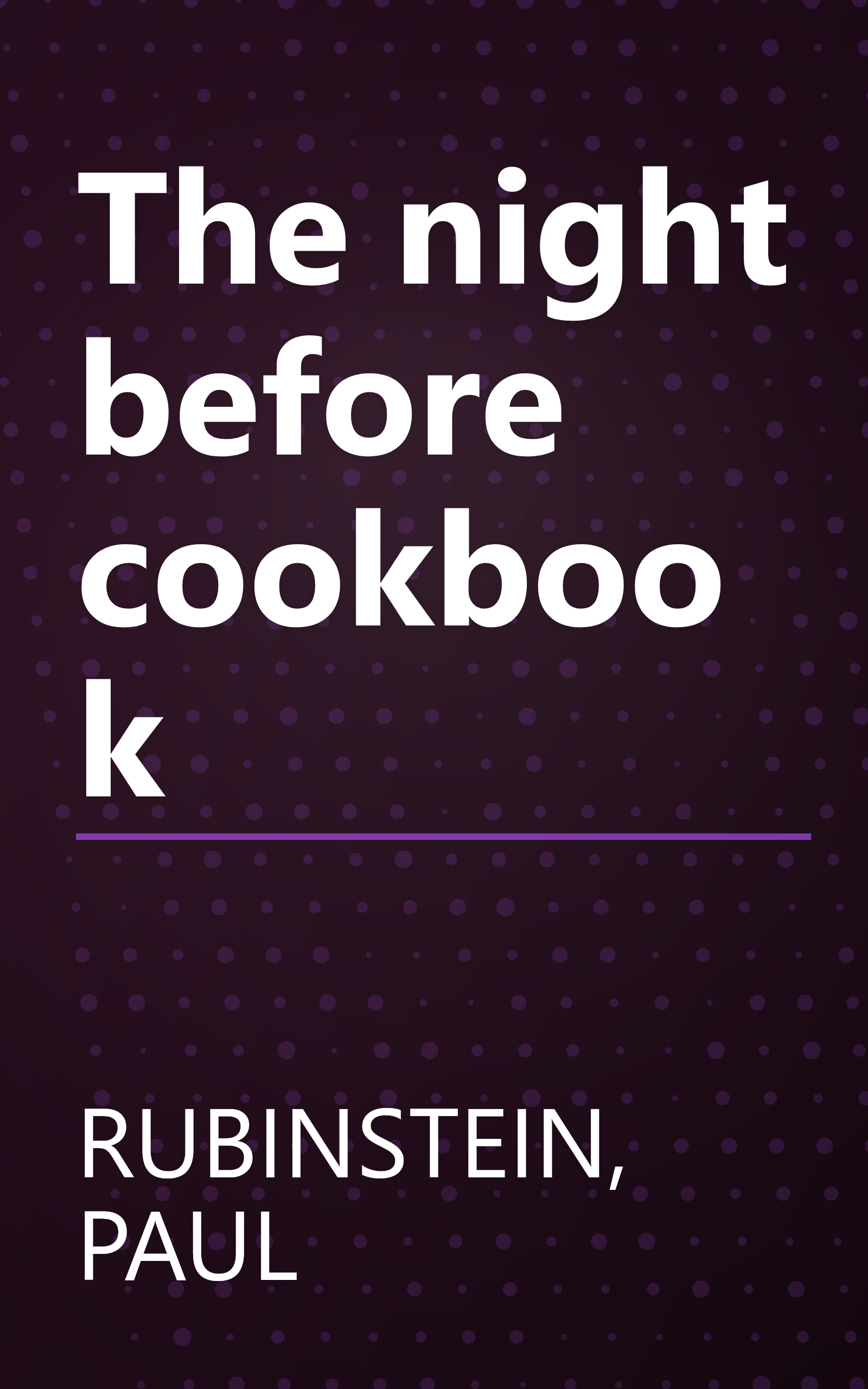 The night before cookbook book cover