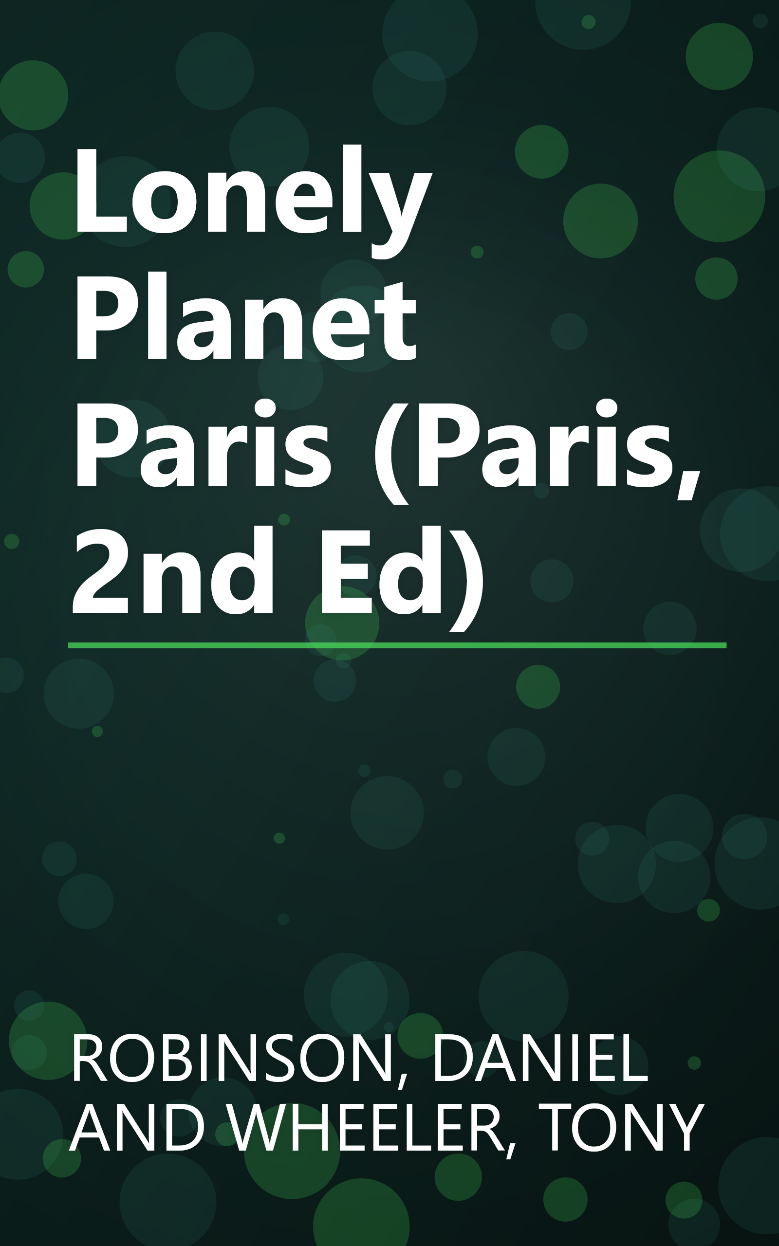 Lonely Planet Paris (Paris, 2nd Ed) book cover