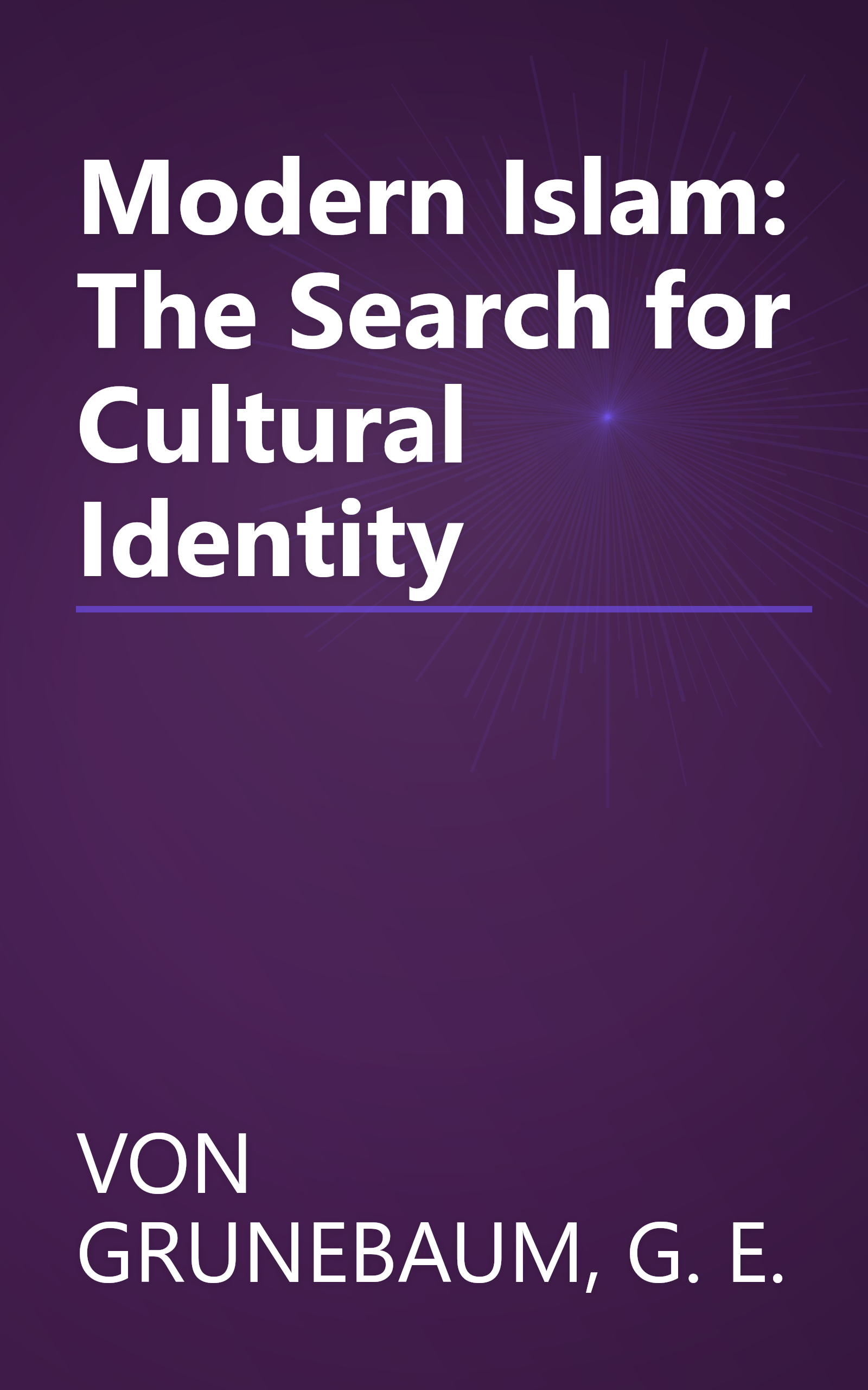 Modern Islam: The Search for Cultural Identity book cover