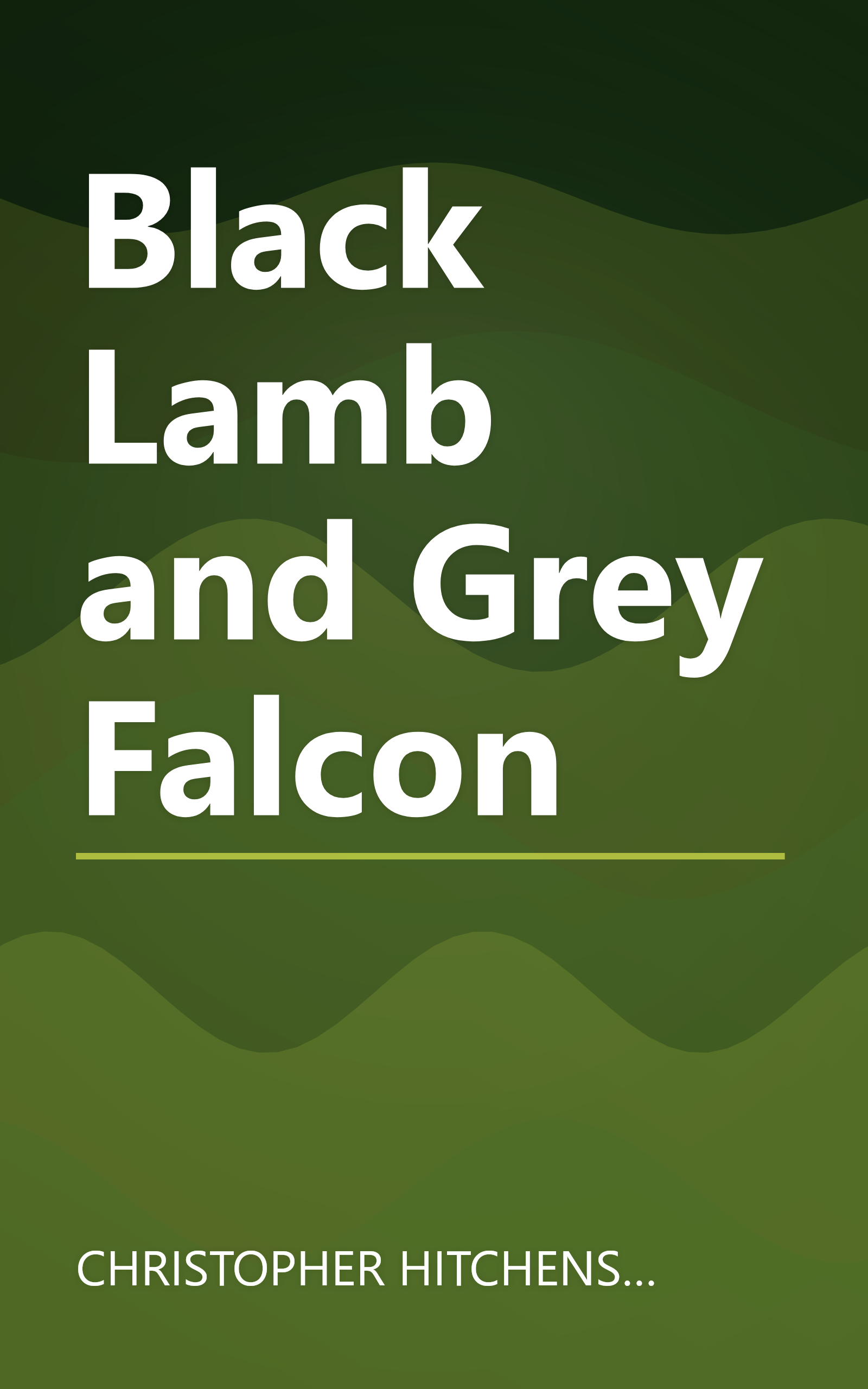 Black Lamb and Grey Falcon book cover