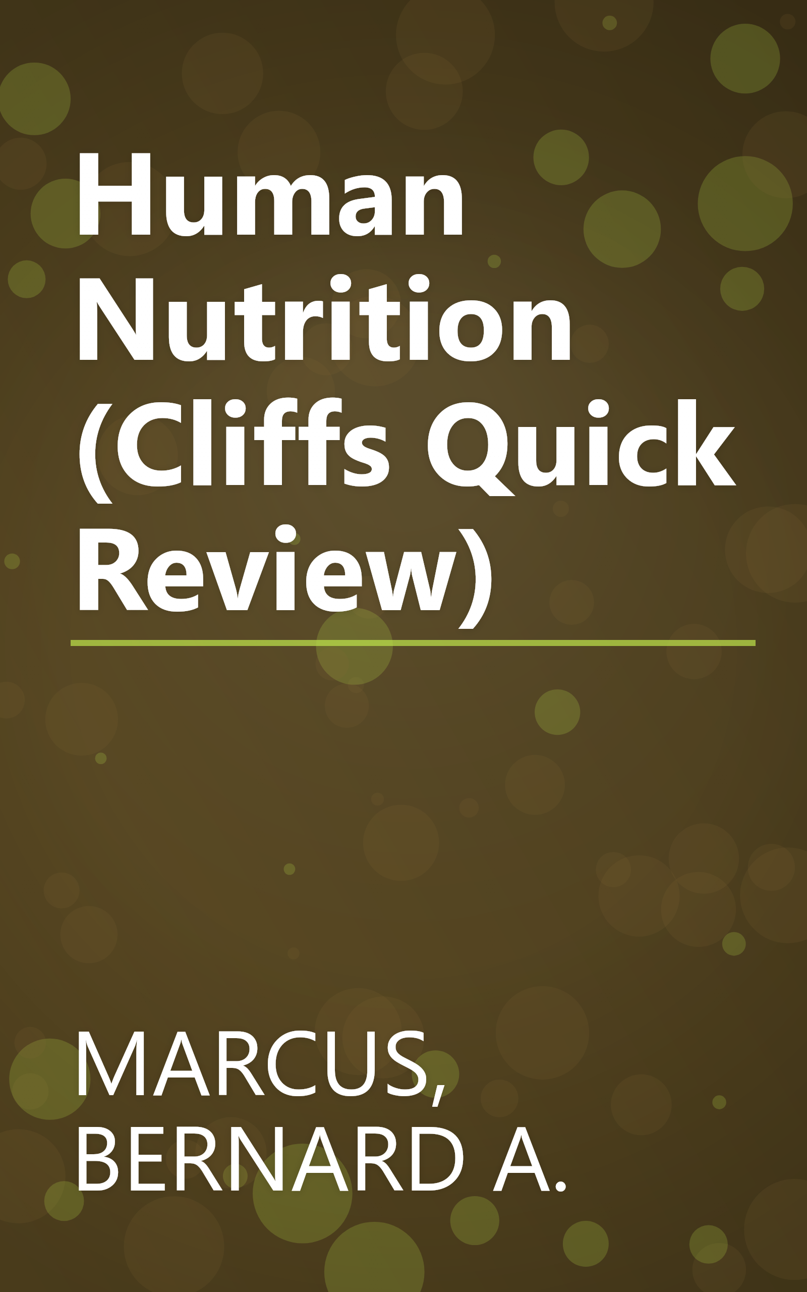Human Nutrition (Cliffs Quick Review) book cover