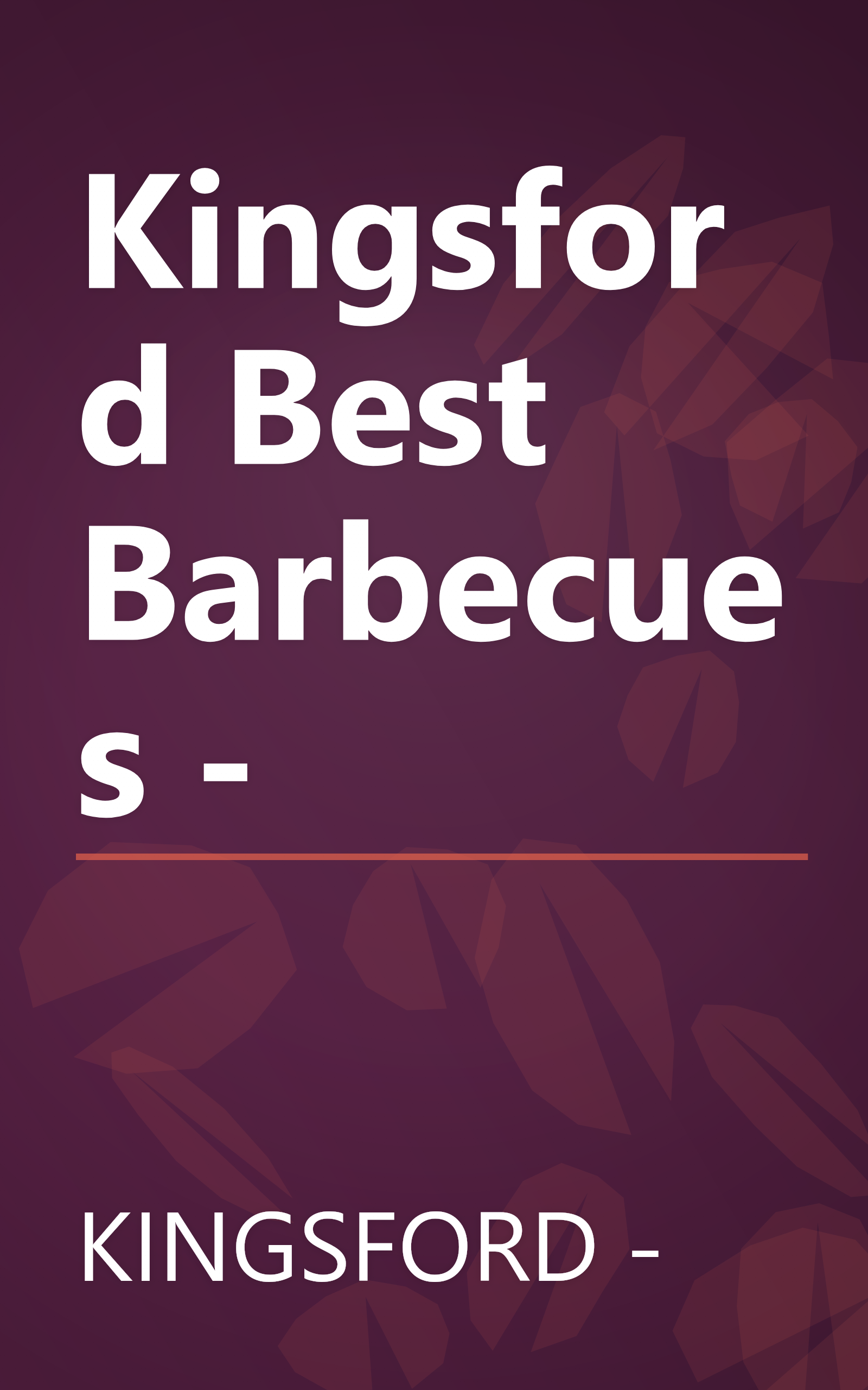 Kingsford Best Barbecues - book cover