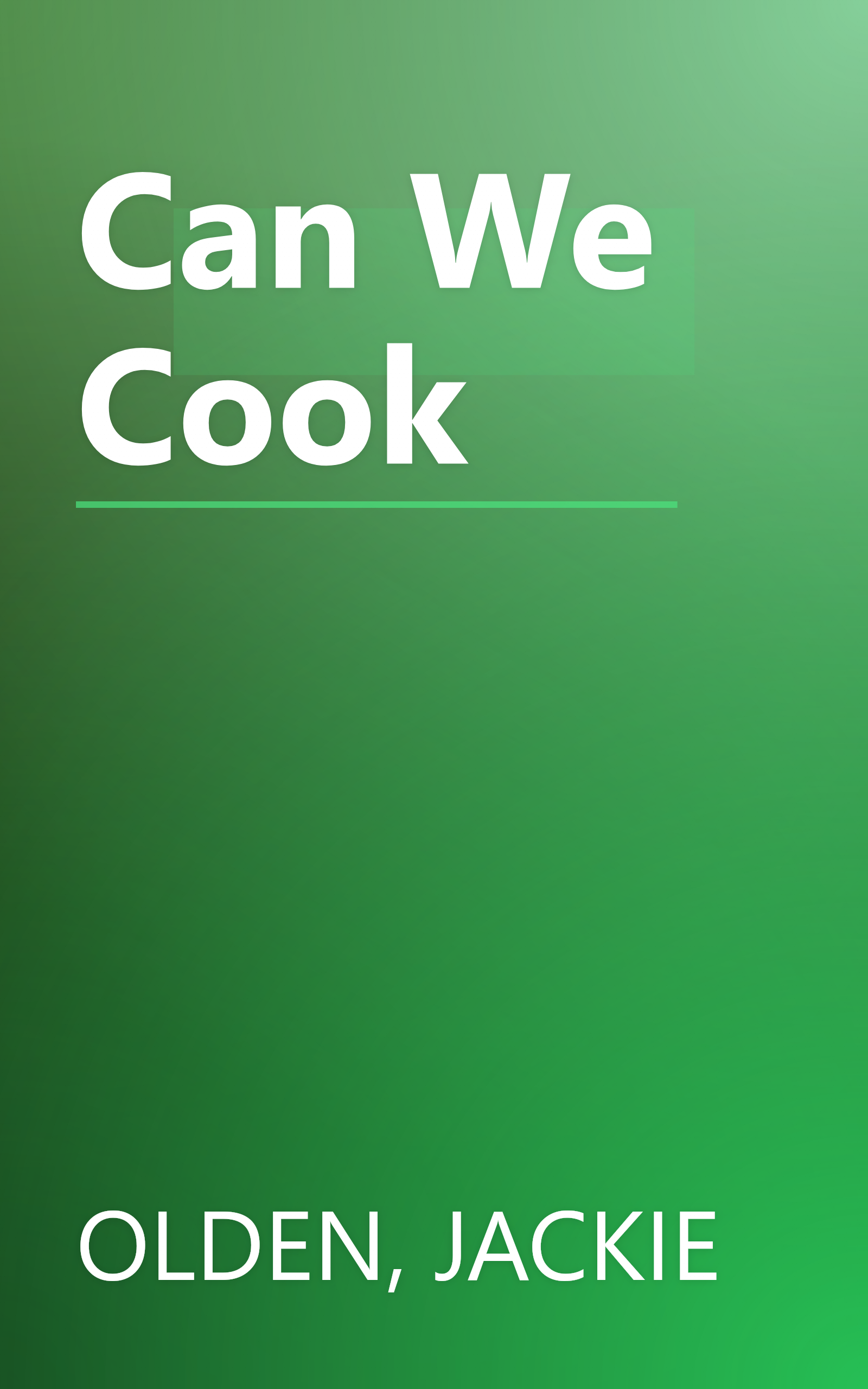 Can We Cook book cover