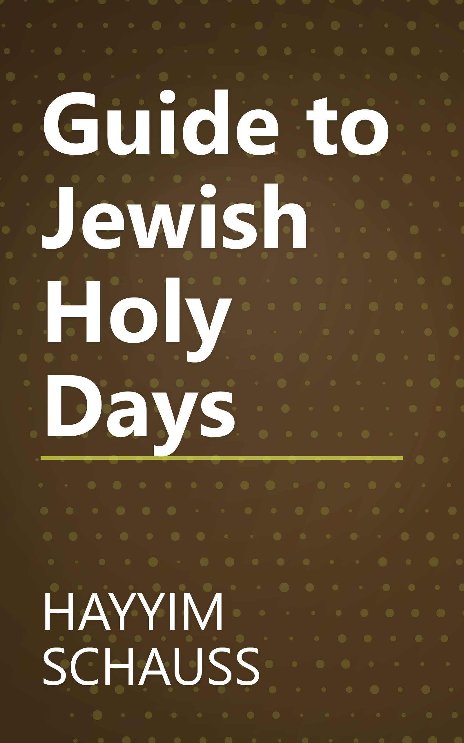 Guide to Jewish Holy Days book cover