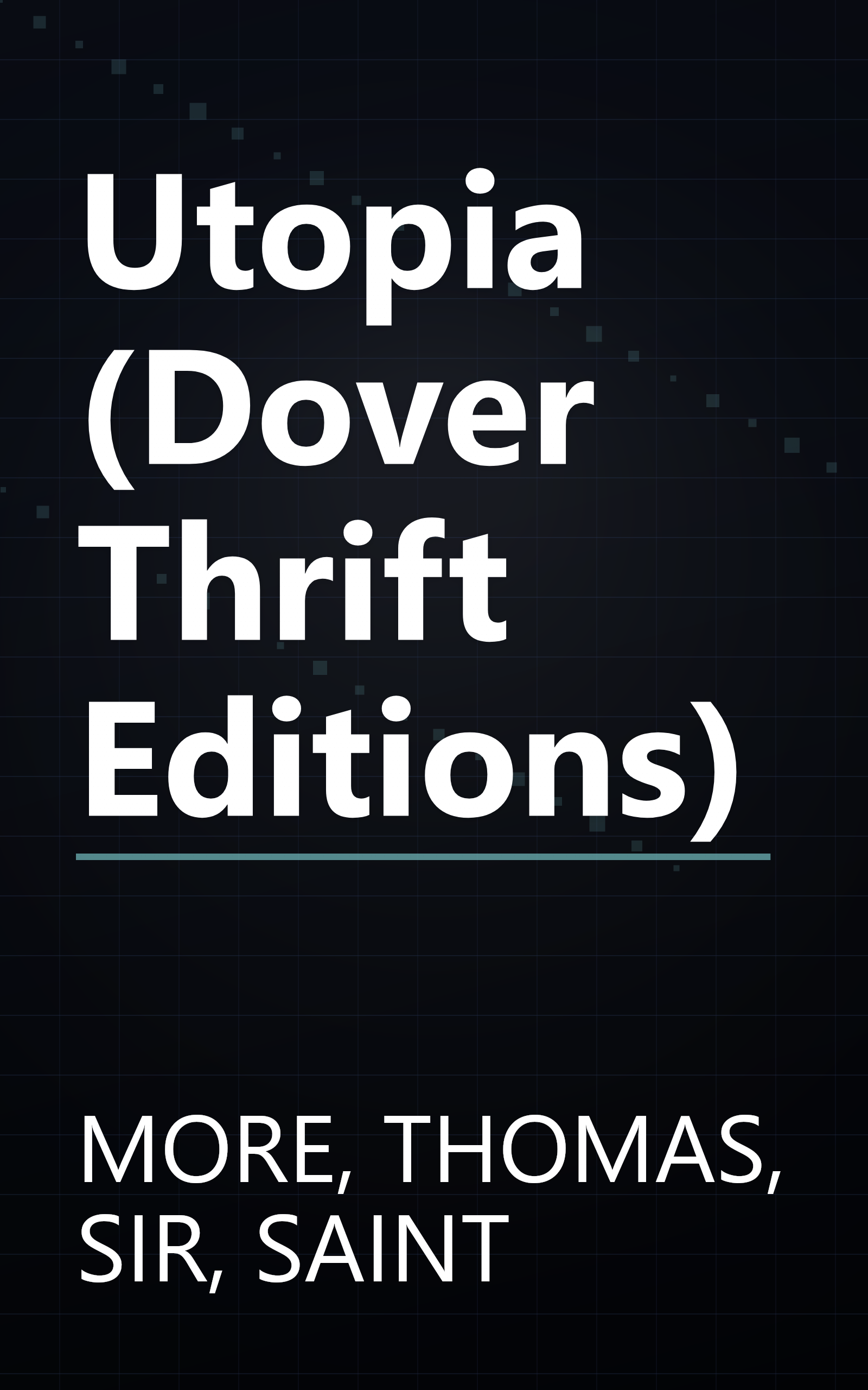 Utopia (Dover Thrift Editions) book cover